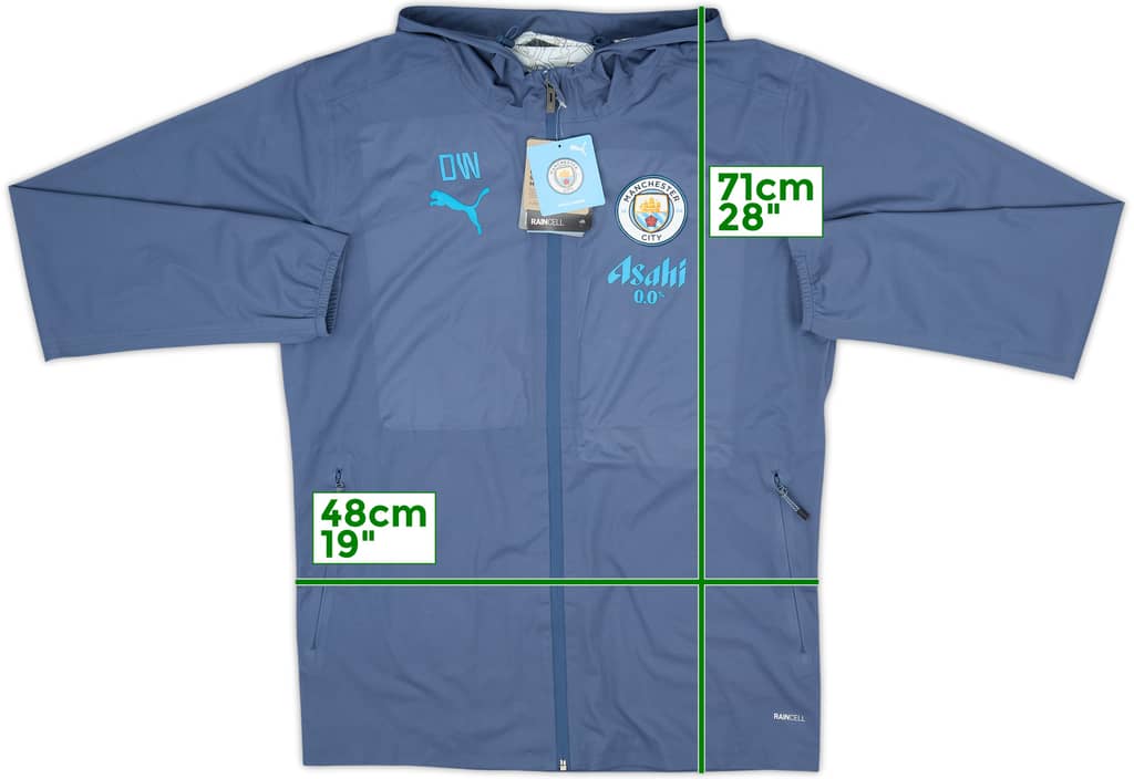 2024-25 Manchester City Staff Issue Puma Hooded Rain Jacket DW (M)