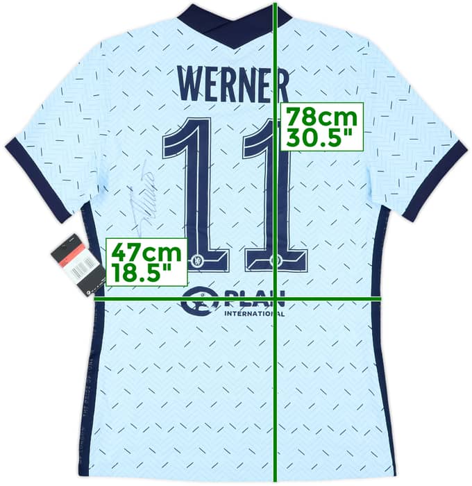 2020-21 Chelsea Player Issue Signed Away Shirt Werner #11