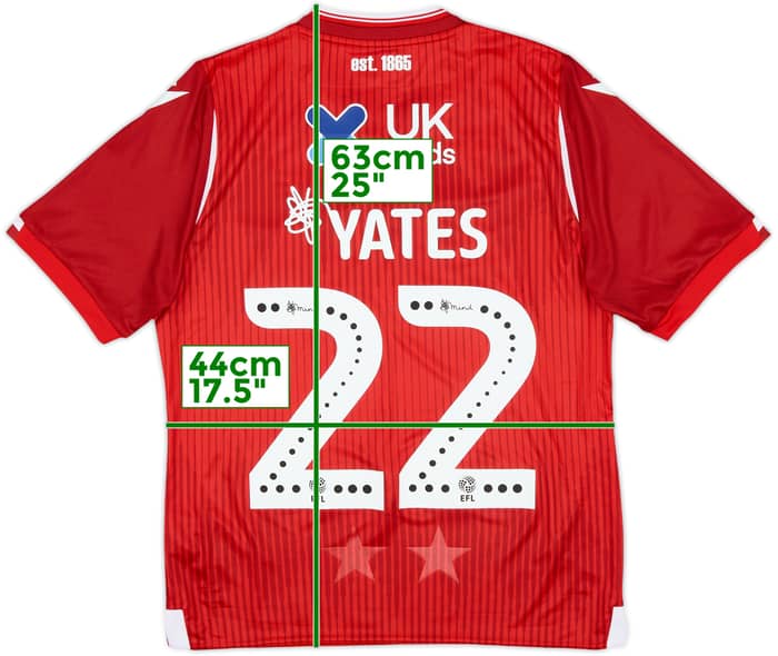 2019-20 Nottingham Forest Home Shirt Yates #22 - 9/10 - (S)
