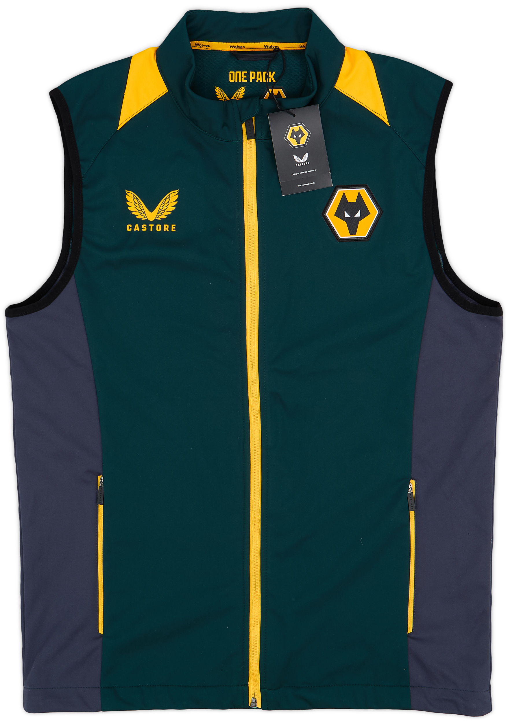 2021-22 Wolves Player Issue Pro Training Bench Gilet (S)