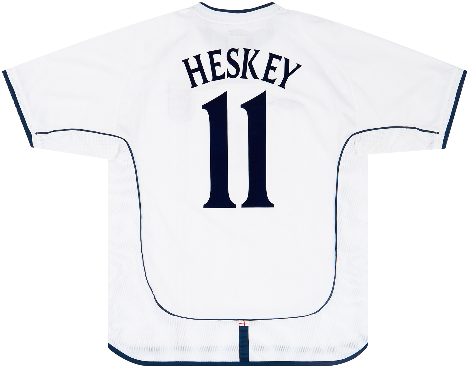 2001-03 England Home Shirt Heskey #11 - 9/10