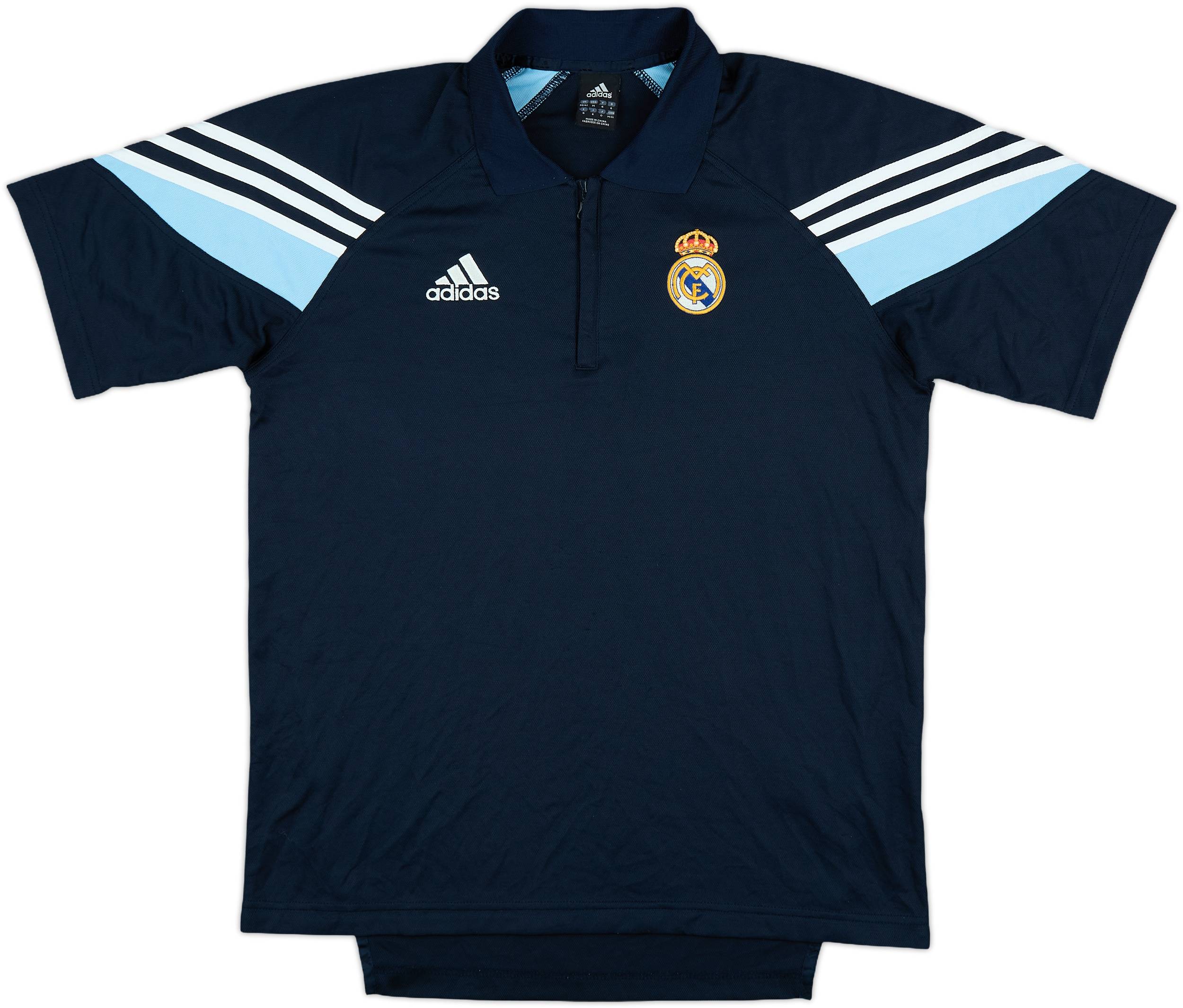 2003-04 Real Madrid adidas 1/4 Zip Training Shirt - 9/10 - (M/L) 2003-04 Real Madrid adidas 1/4 Zip Training Shirt - 9/10 - (M/L)