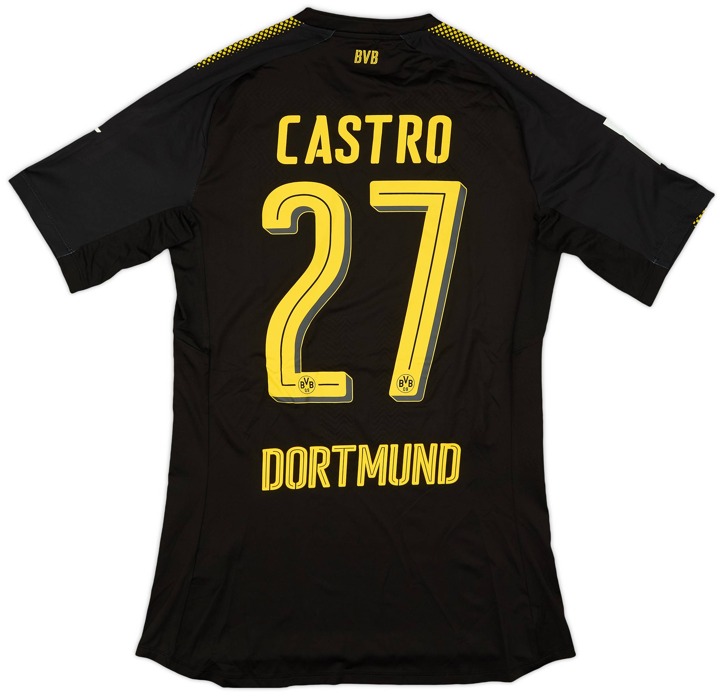 2017-18 Borussia Dortmund Match Issue Away Shirt Castro #27