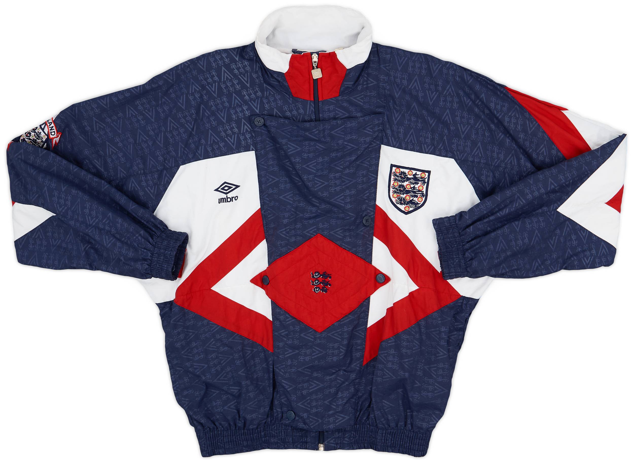 1990-92 England Umbro Track Jacket - 9/10 - (S)