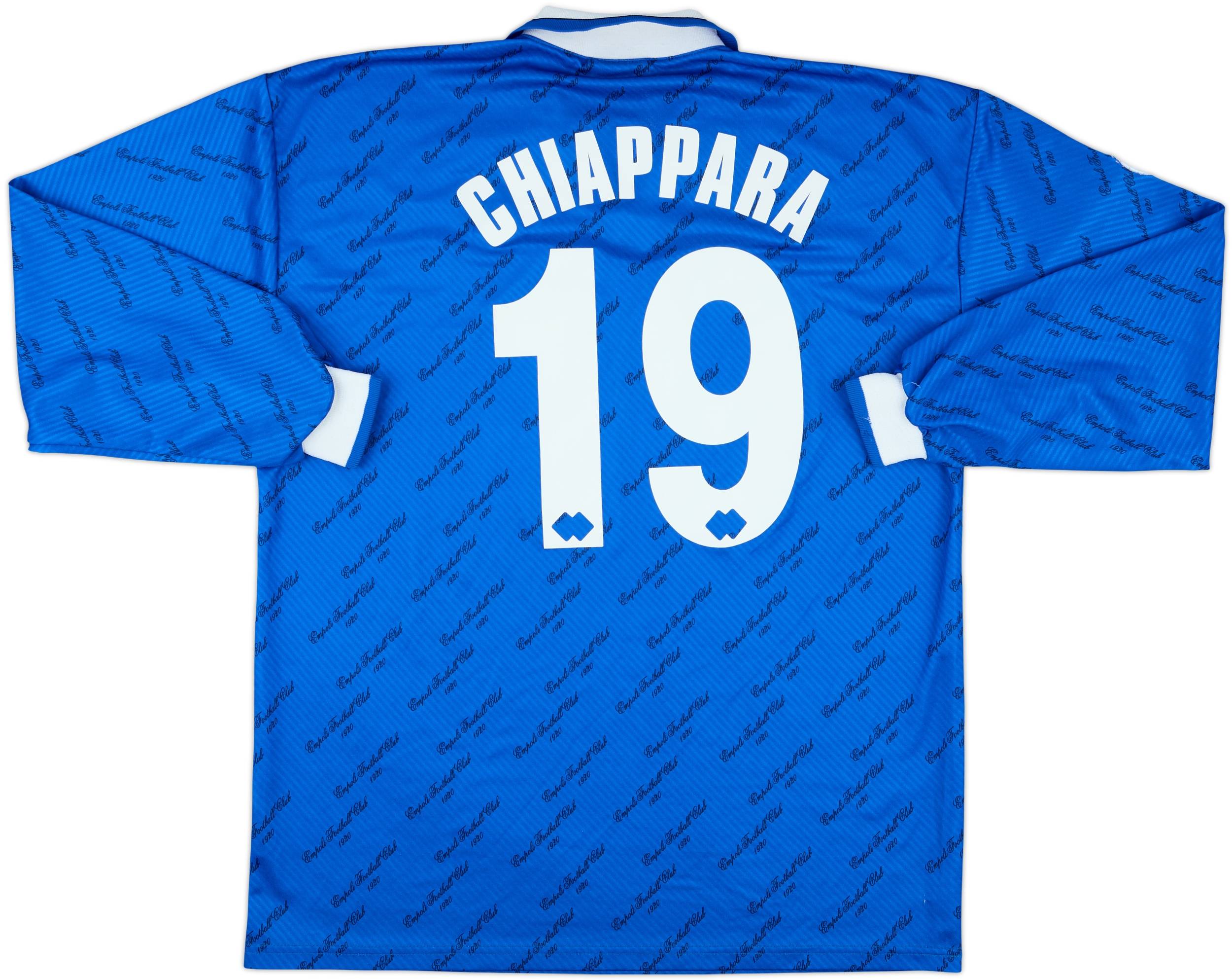 1998-99 Empoli Match Issue Home L/S Shirt Chiappara #19