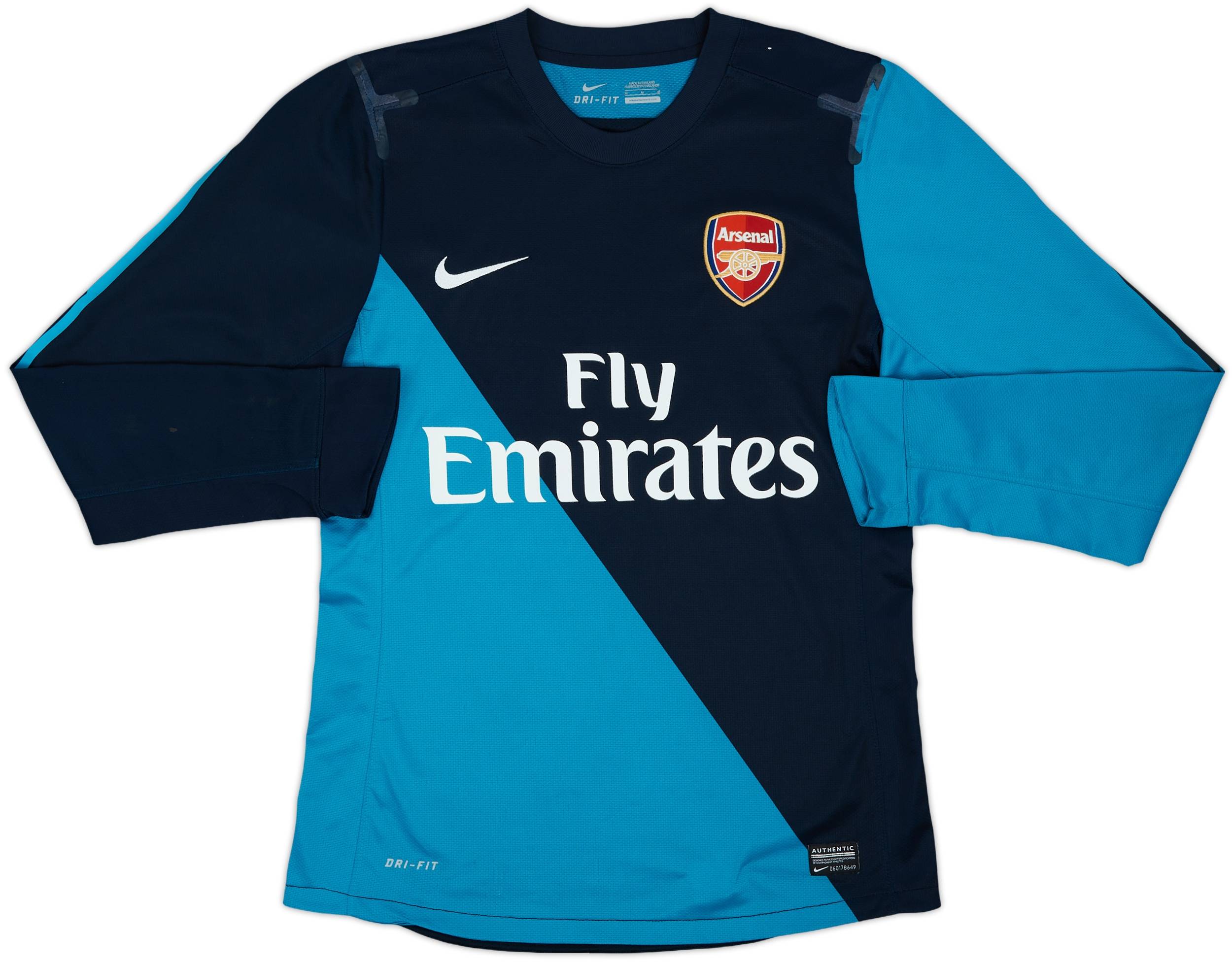 2011-12 Arsenal Prototype Player Issue Away L/S Shirt - 6/10 - (M)