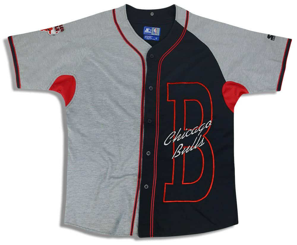 1990s Chicago Bulls Starter Baseball Jersey XL