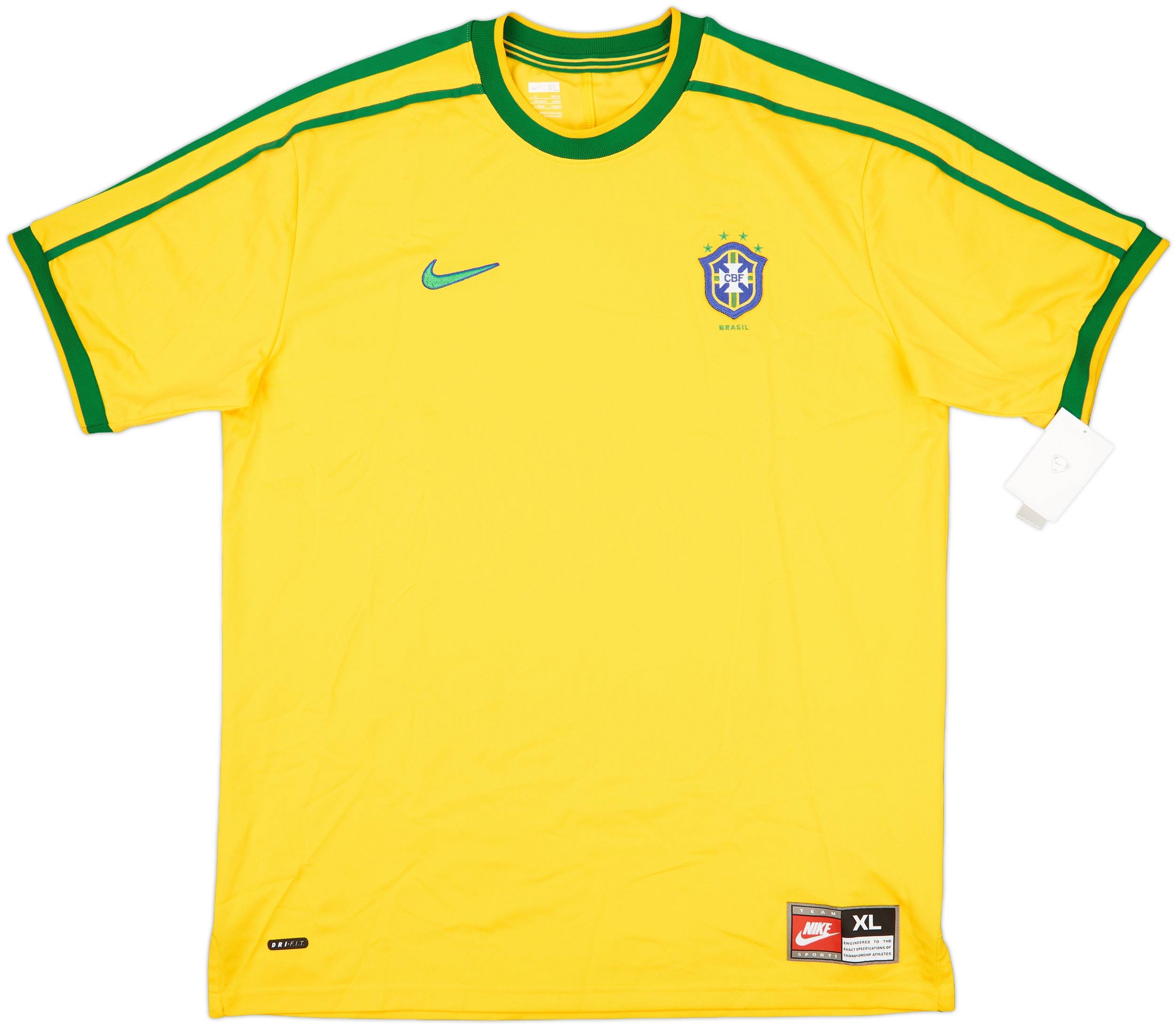 2008 Brazil Nike Retro 1999-00 Home Shirt (XL)