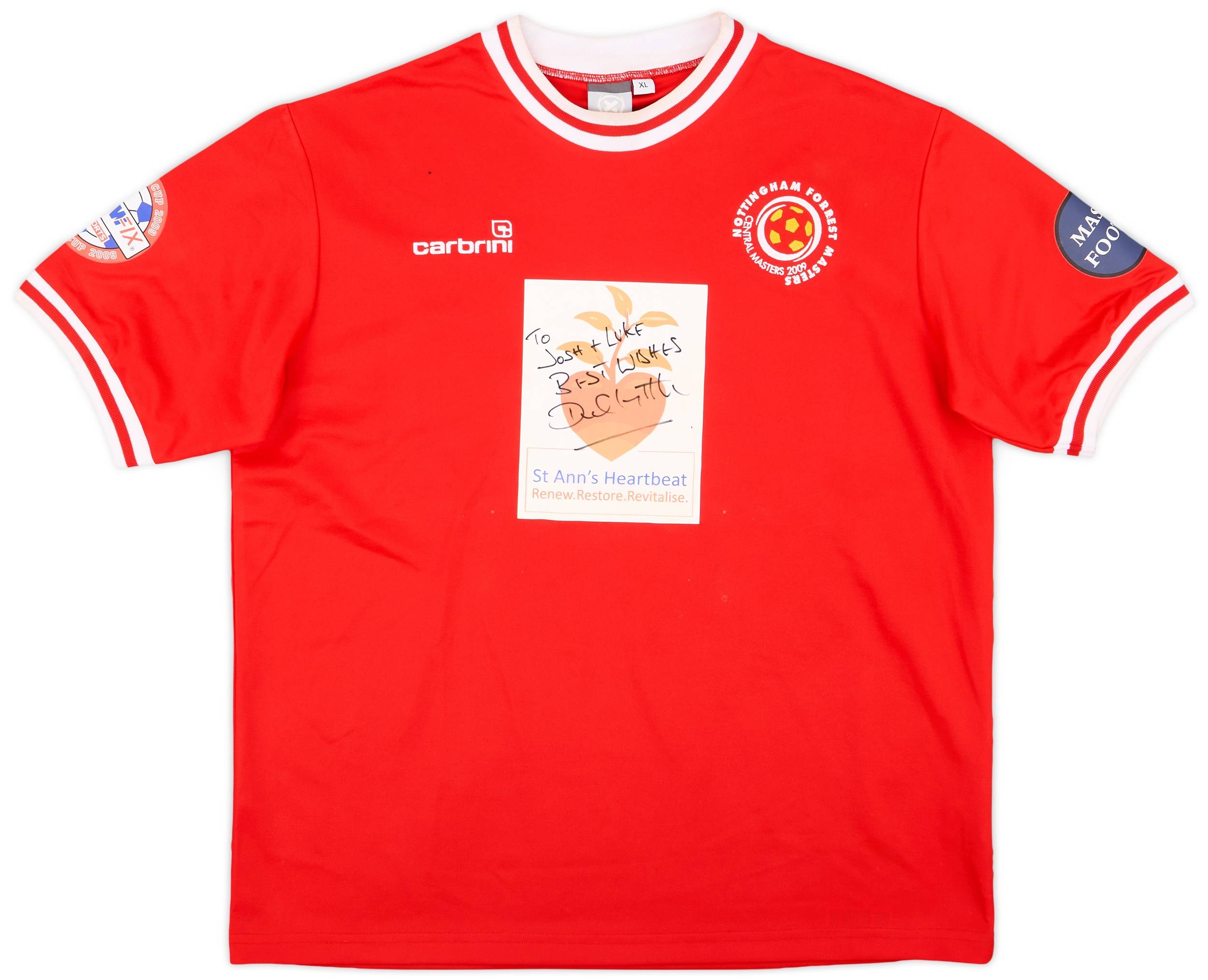 2009 Nottingham Forest Masters Match Issue Signed Home Shirt #3 (Lyttle)