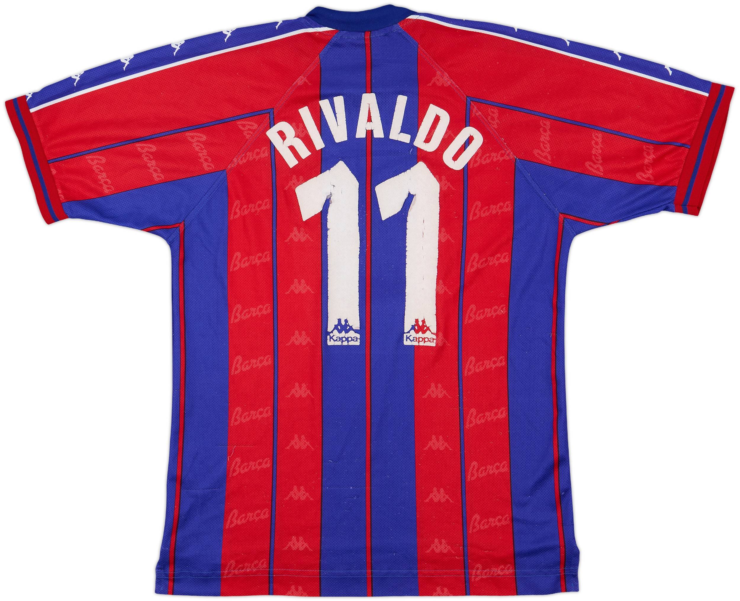 1997-98 Barcelona Home Shirt Rivaldo #11 - 5/10 - (L)