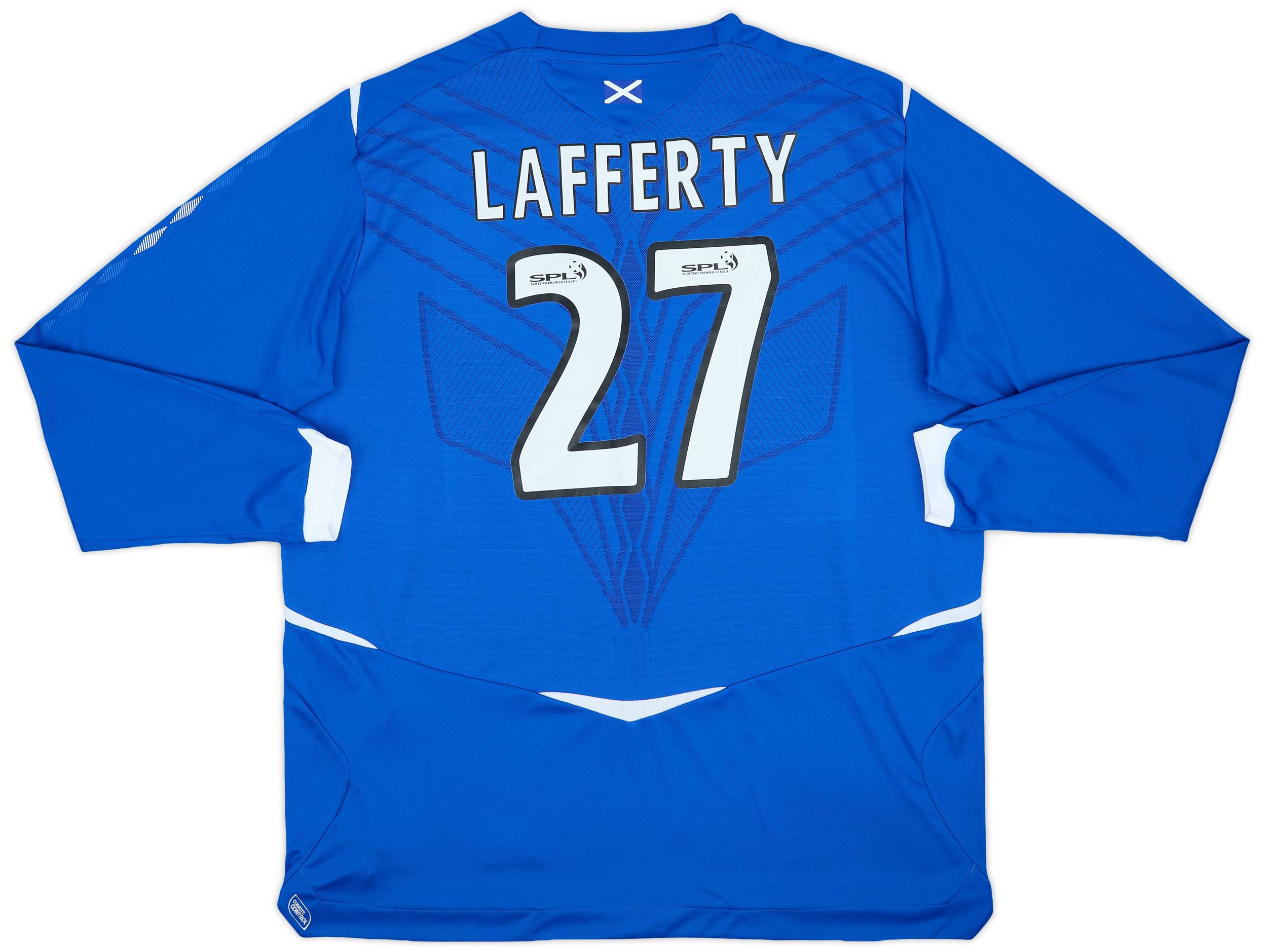 2008-09 Rangers Home L/S Shirt Lafferty #27 - 7/10 - (XXL)