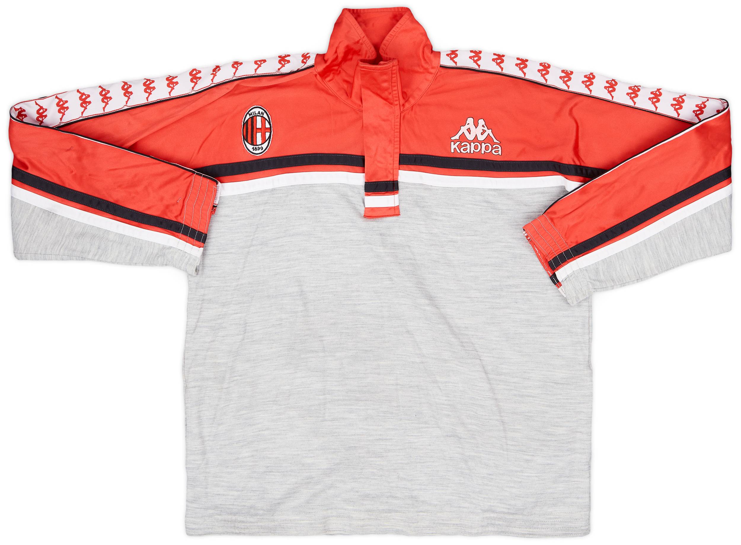 1987-88 AC Milan Kappa 1/4 Zip Track Jacket - 8/10 - (L)