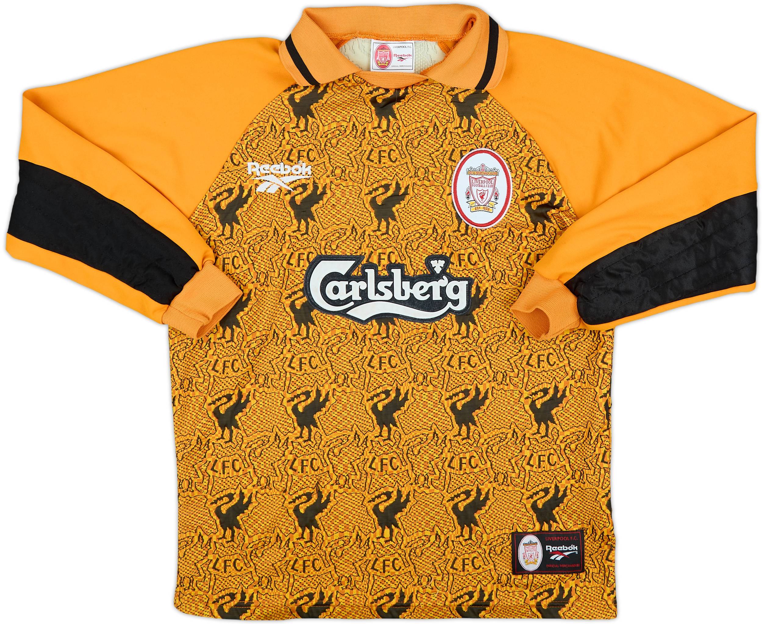 1996-97 Liverpool GK Shirt - 8/10 - (XL.Boys)