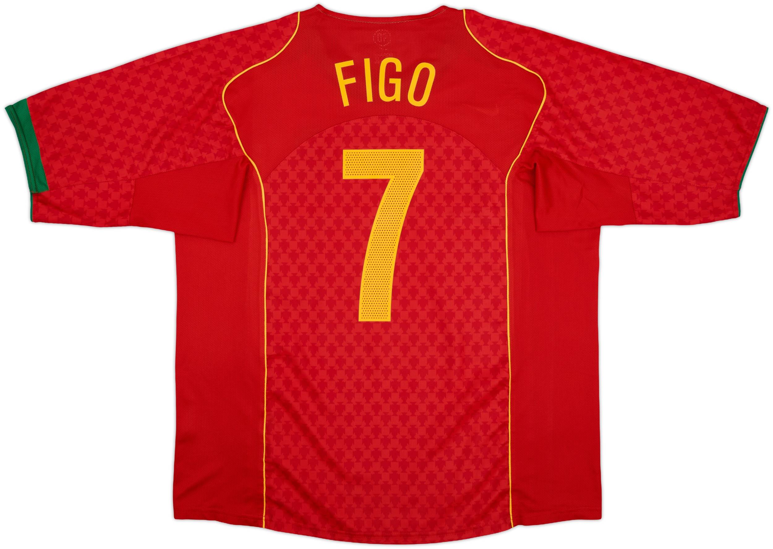 2004-06 Portugal Home Shirt Figo #7 - 10/10 - (XXL)