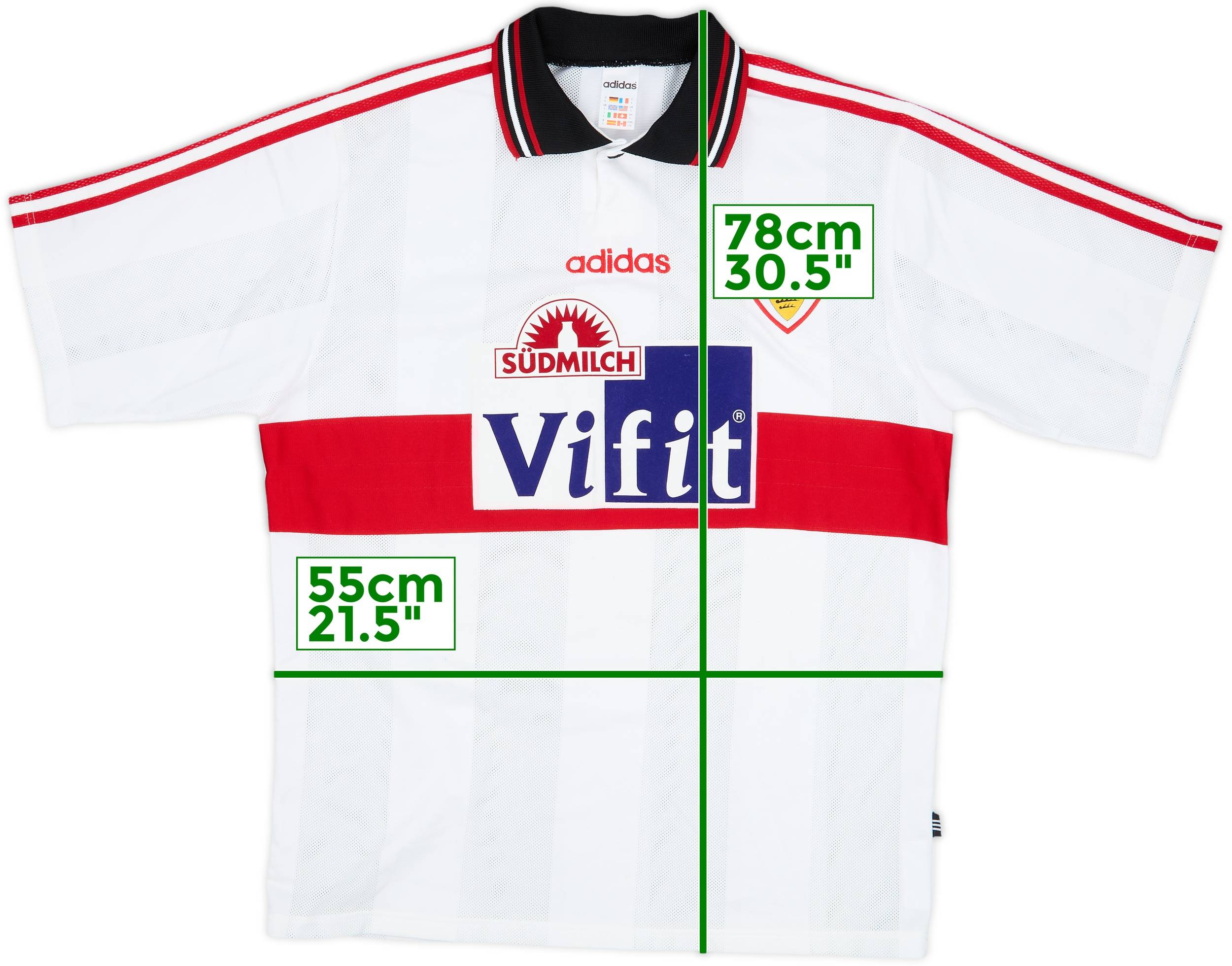 1996-97 Stuttgart Home Shirt - 8/10 - (L)