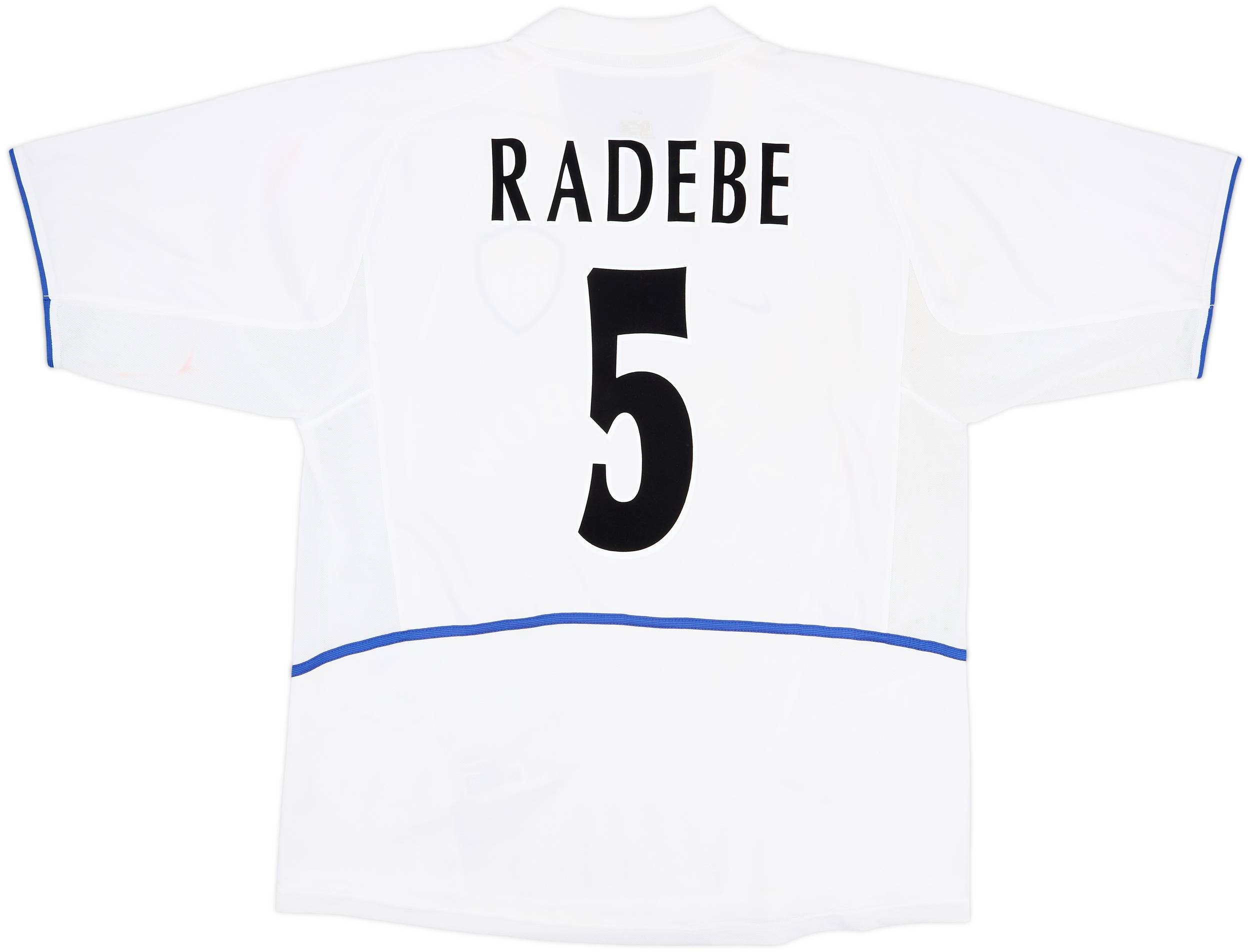 2002-03 Leeds United Home Shirt Radebe #5 - 8/10 - (L)