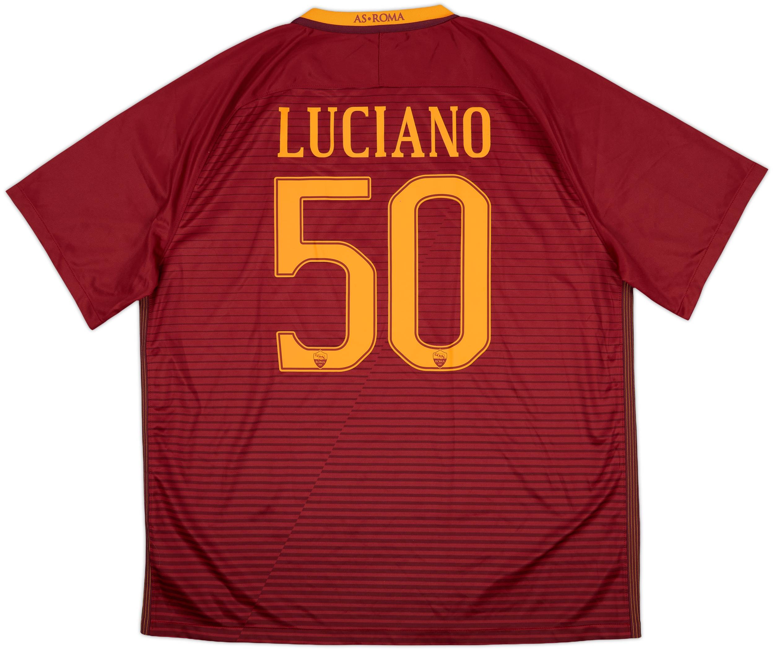 2016-17 Roma Home Shirt Luciano #50 - 9/10 - (XXL)