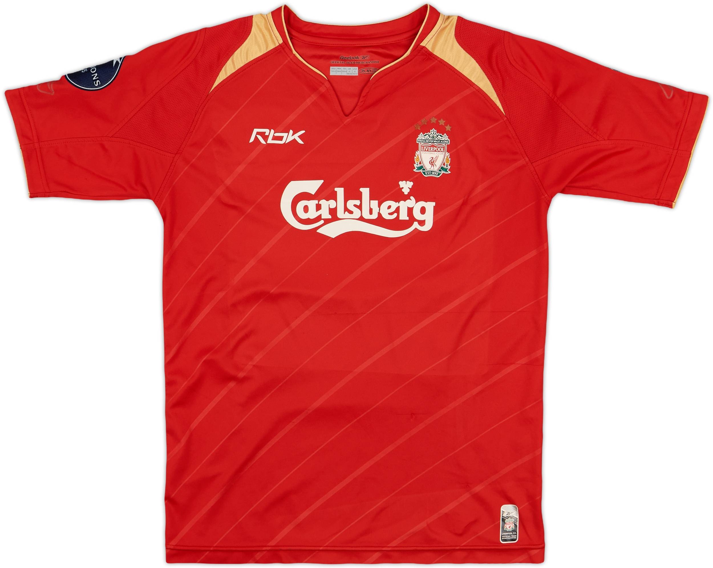 2005-06 Liverpool CL Home Shirt - 6/10 - (M.Boys)