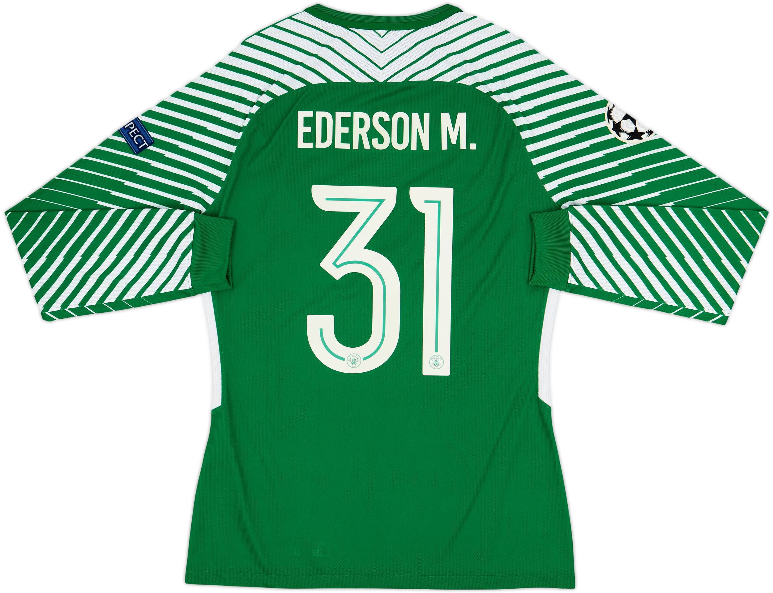 2017-18 Manchester City Authentic GK S/S Shirt Ederson M. #31 (L)