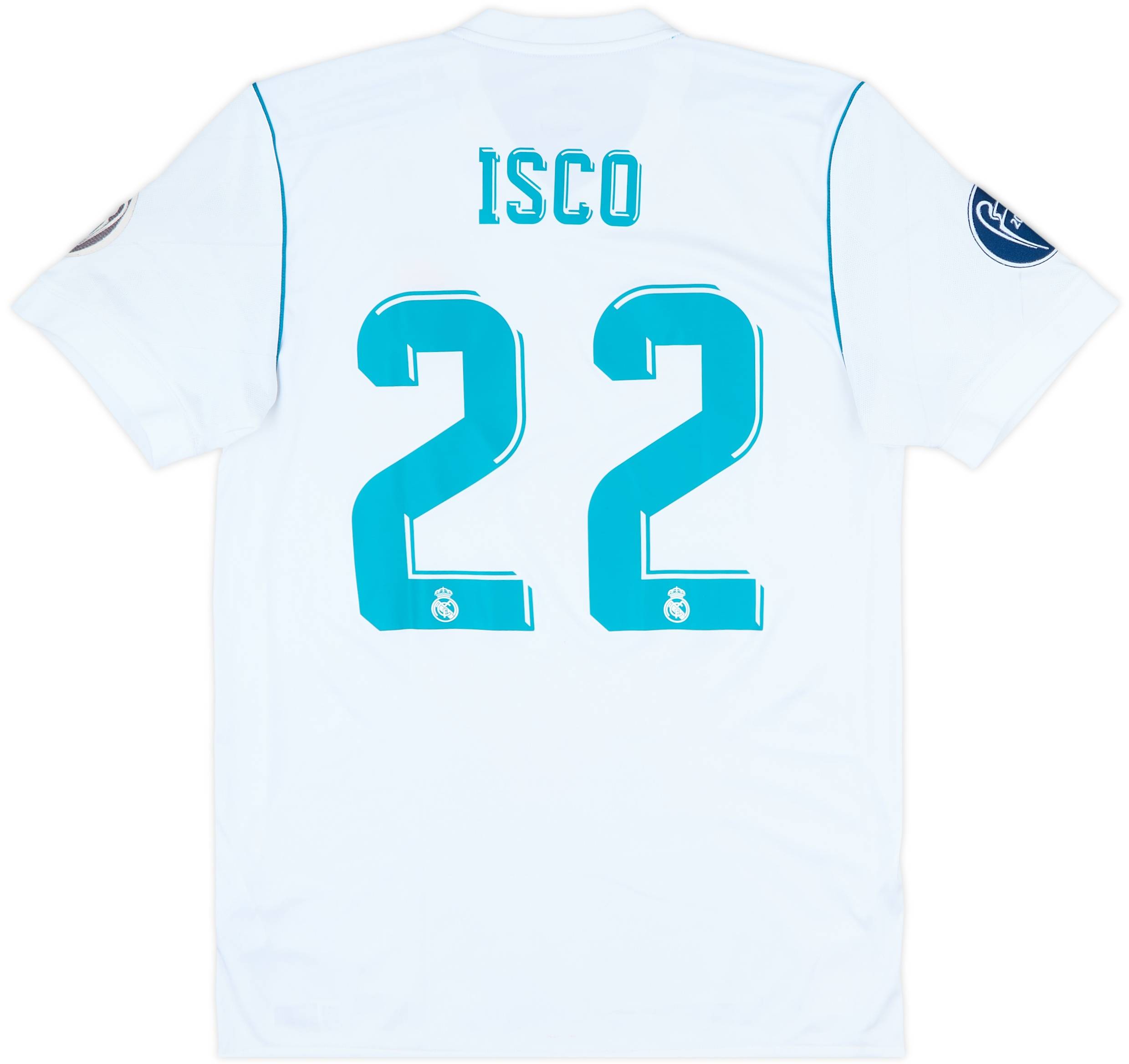 2017-18 Real Madrid Home Shirt Isco #22 - 8/10 - (M)