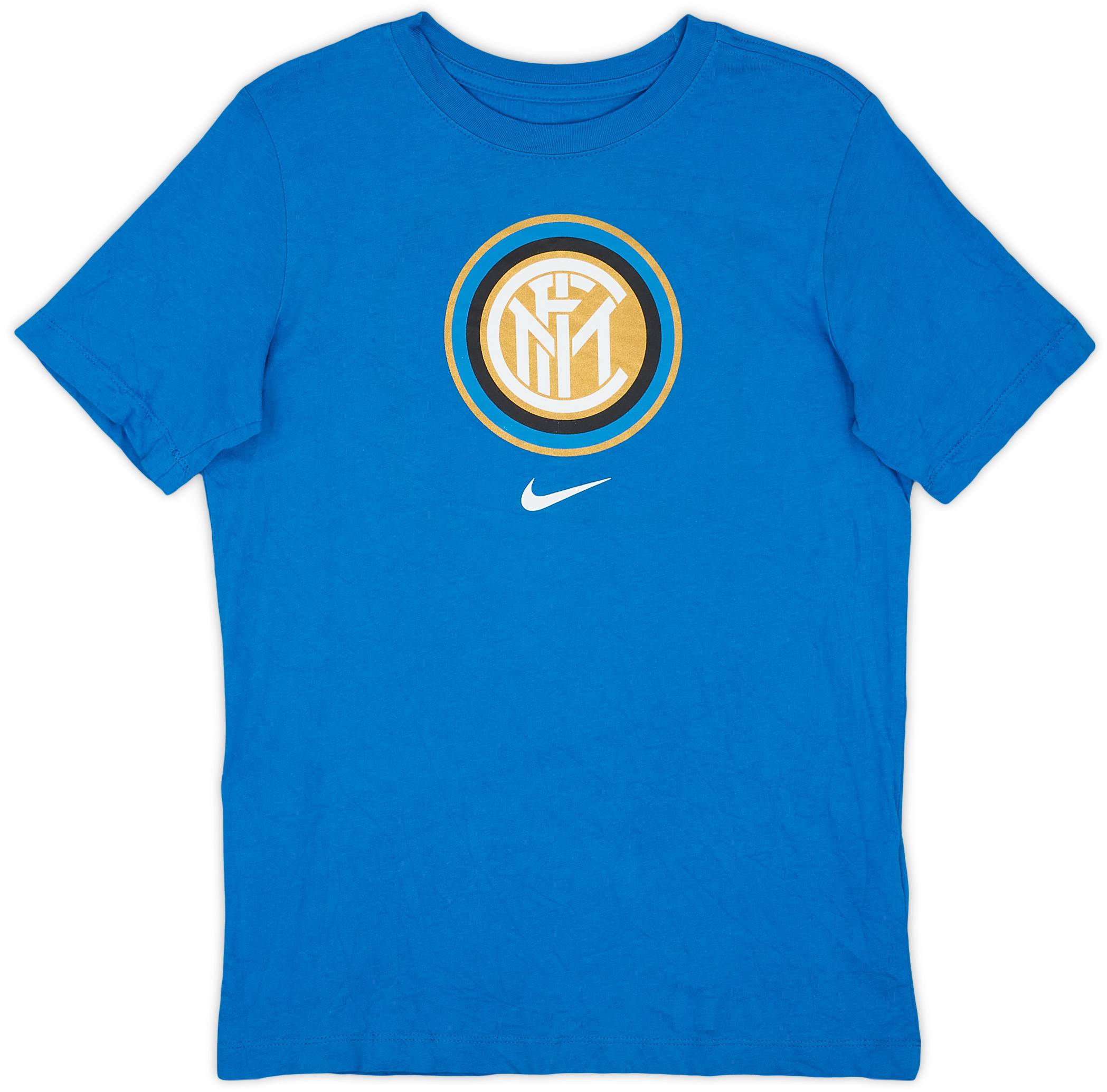 2020-21 Inter Milan Nike Cotton Tee - 9/10 - (XL.Boys)