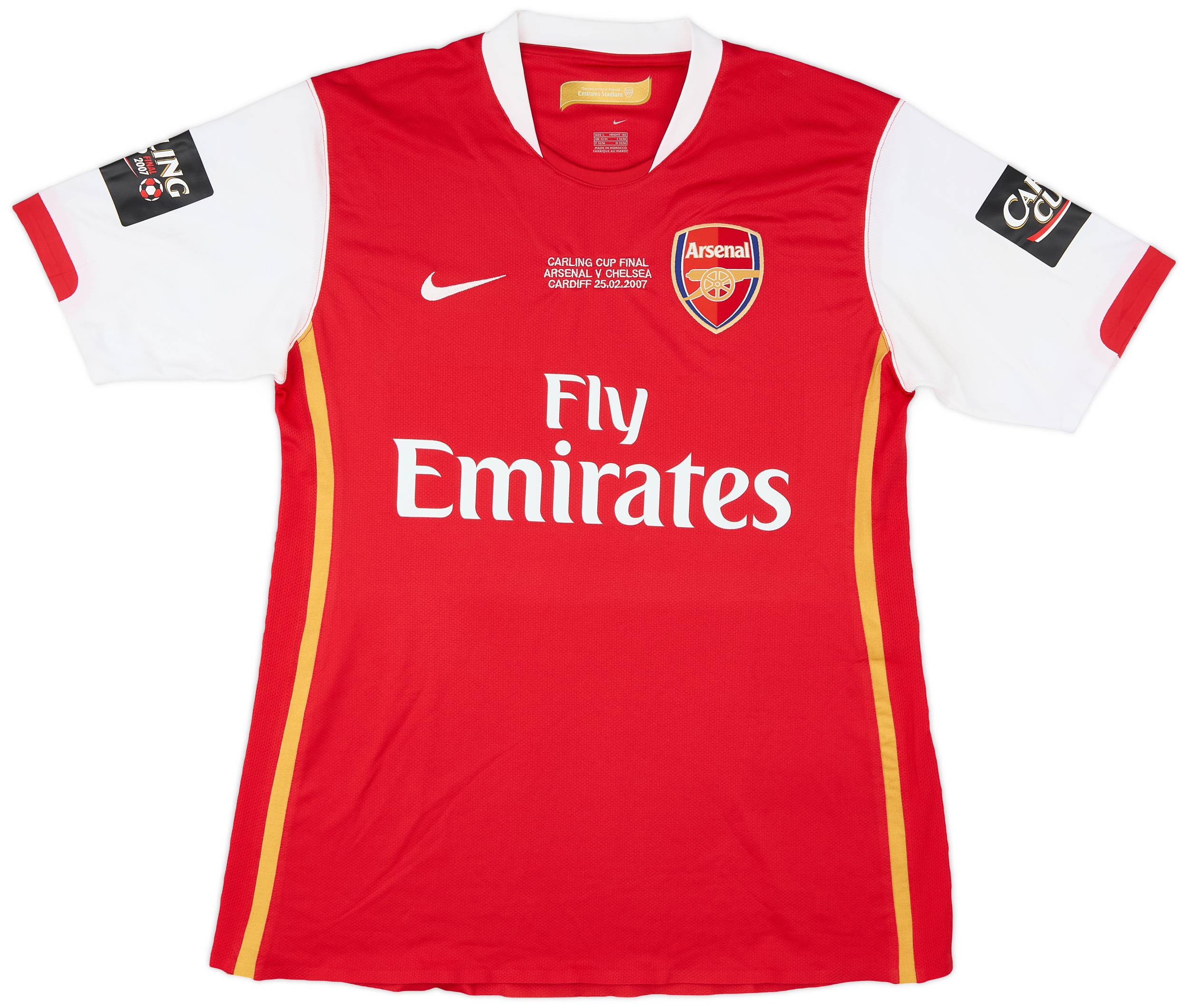 2007 Arsenal Carling Cup Final Player Issue Home Shirt