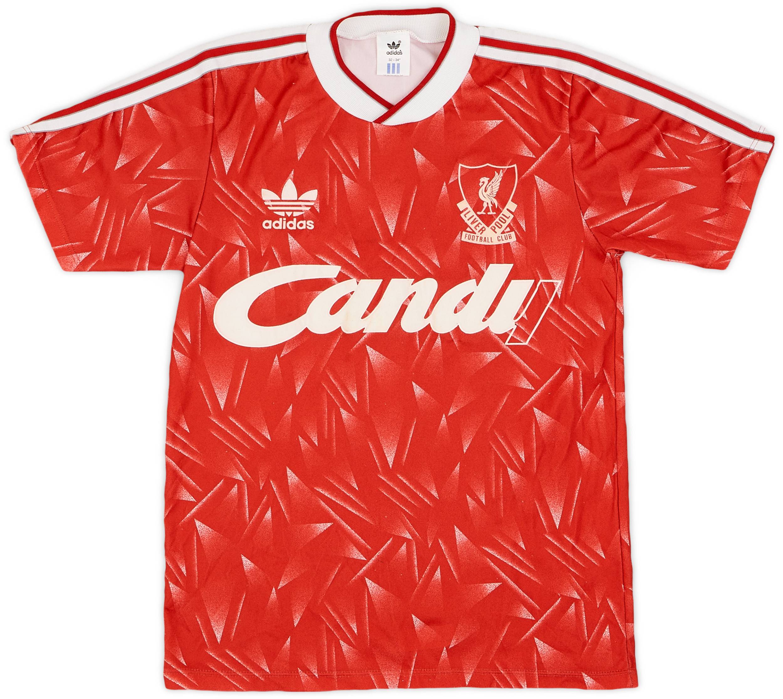 1989-91 Liverpool Home Shirt - 9/10 - (L.Boys)