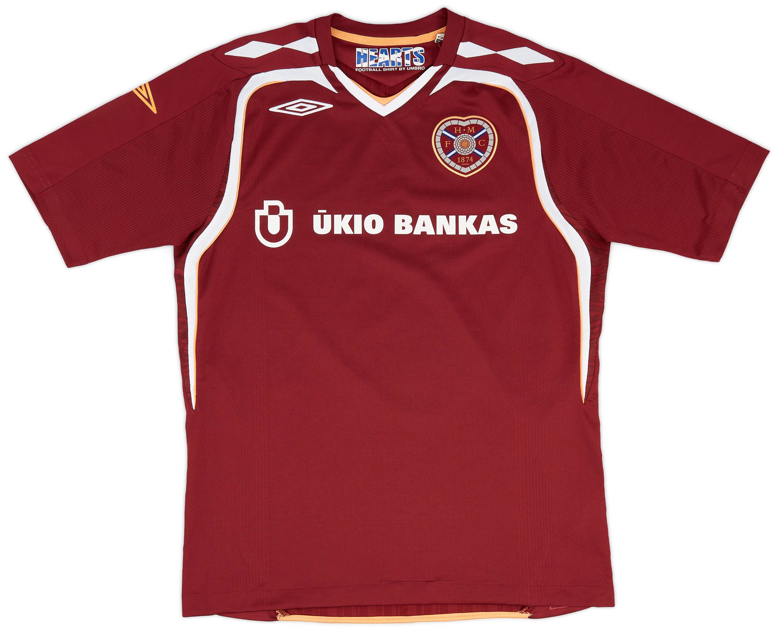 2007-08 Hearts Home Shirt - 9/10 - (M)
