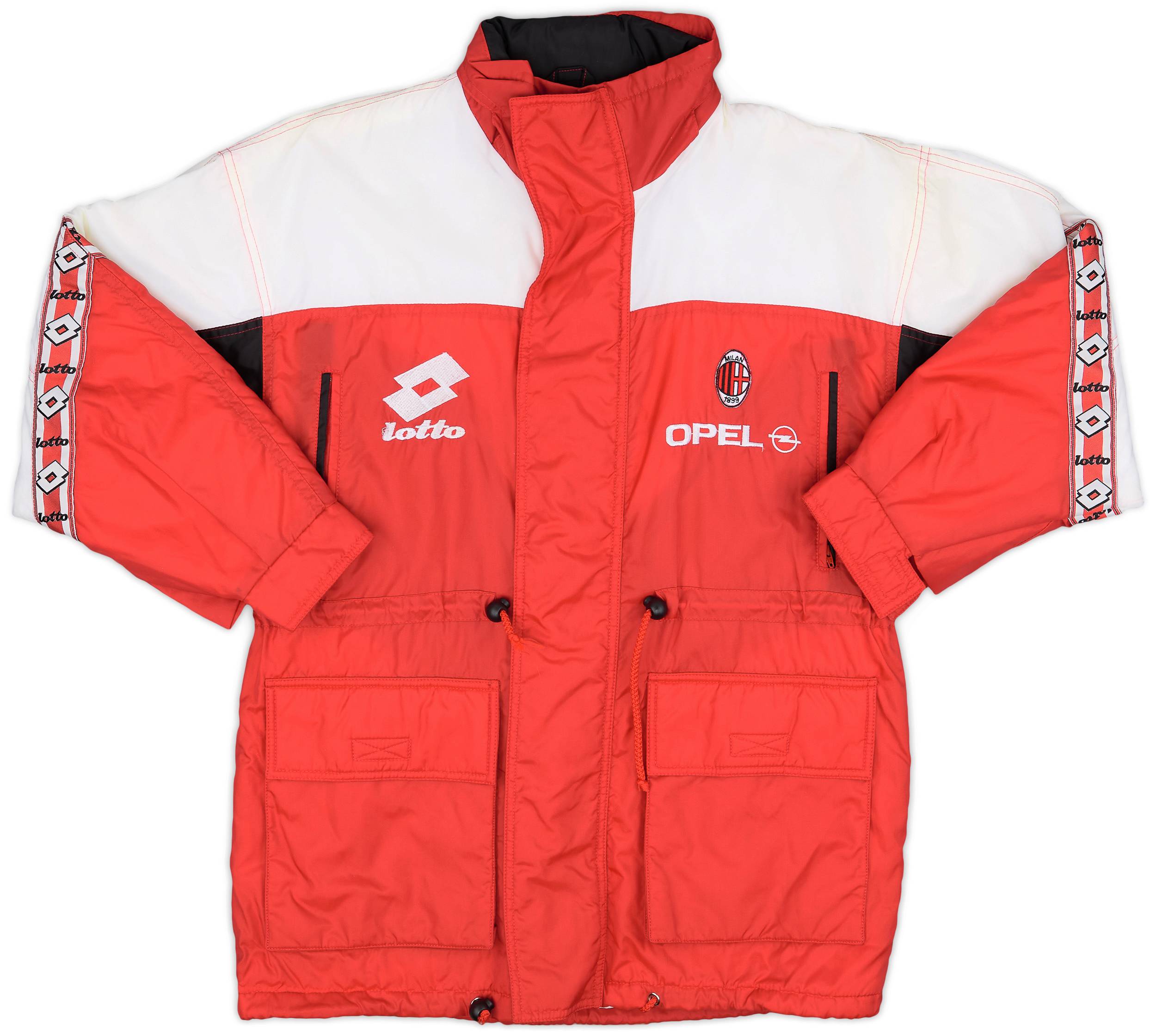 1995-96 AC Milan Lotto Padded Bench Coat - 8/10 - (L)