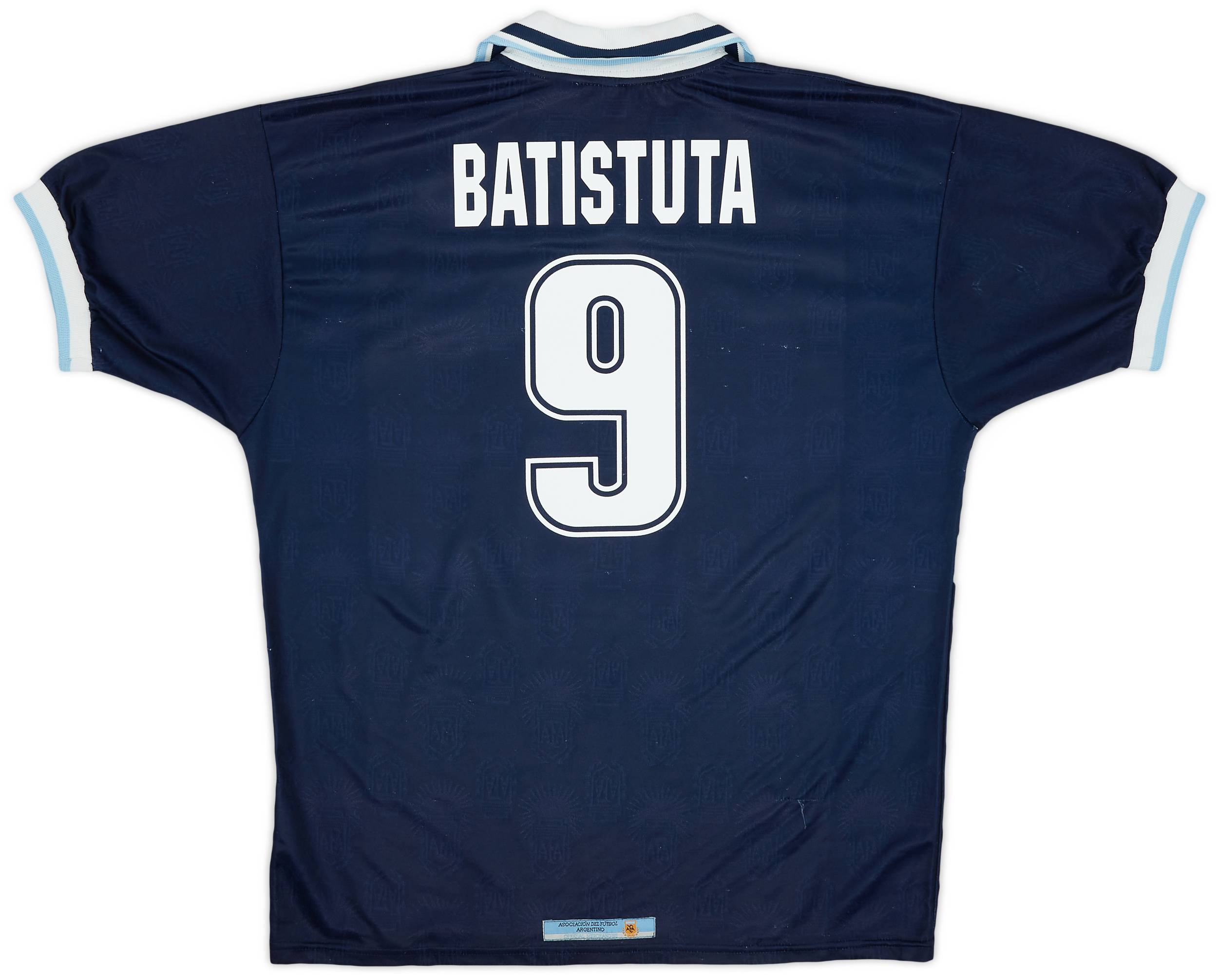 1999-01 Argentina Away Shirt Batistuta #9 - 7/10 - (L)