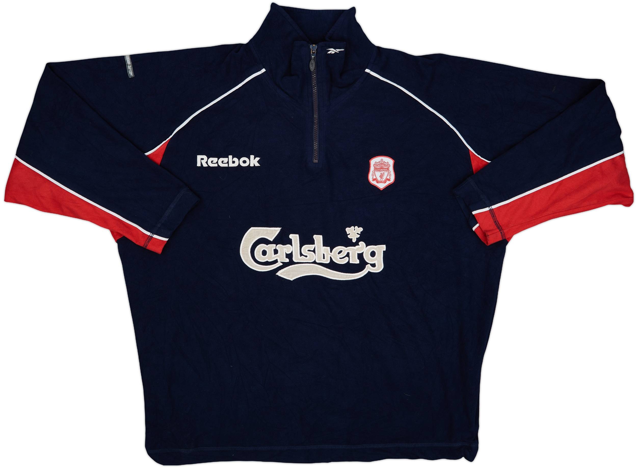 2000-01 Liverpool Reebok 1/4 Zip Fleece Top - 5/10 - (XXL)