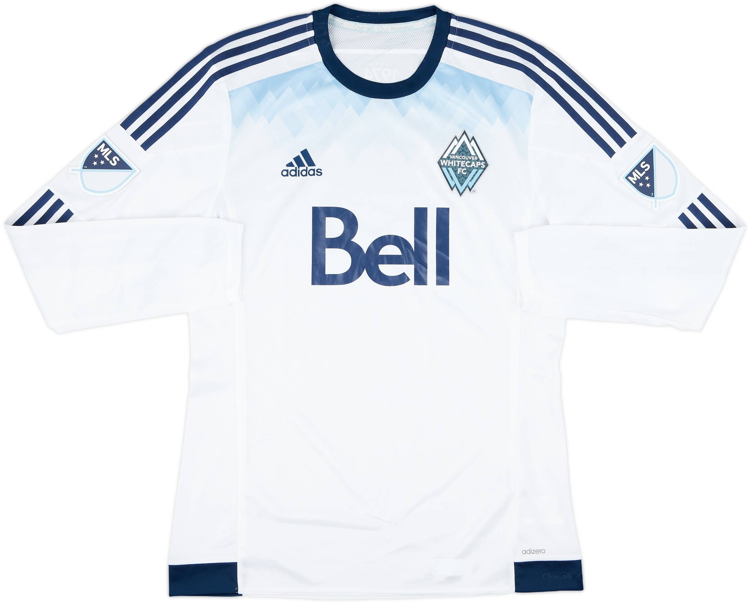 2015 Vancouver Whitecaps Authentic Home L/S Shirt - 7/10 - (L)