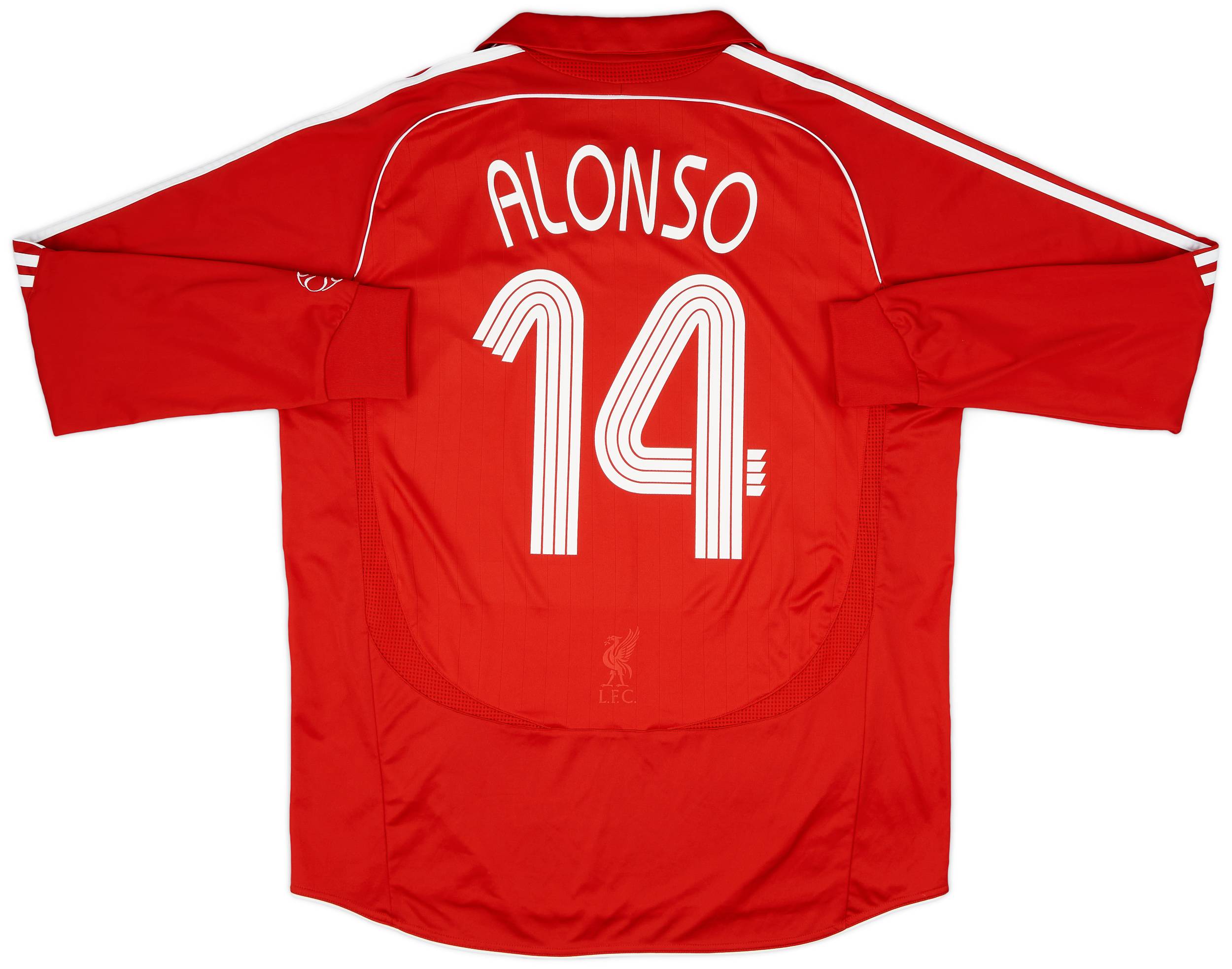 2006-08 Liverpool Home L/S Shirt Alonso #14 - 9/10 - (XL)