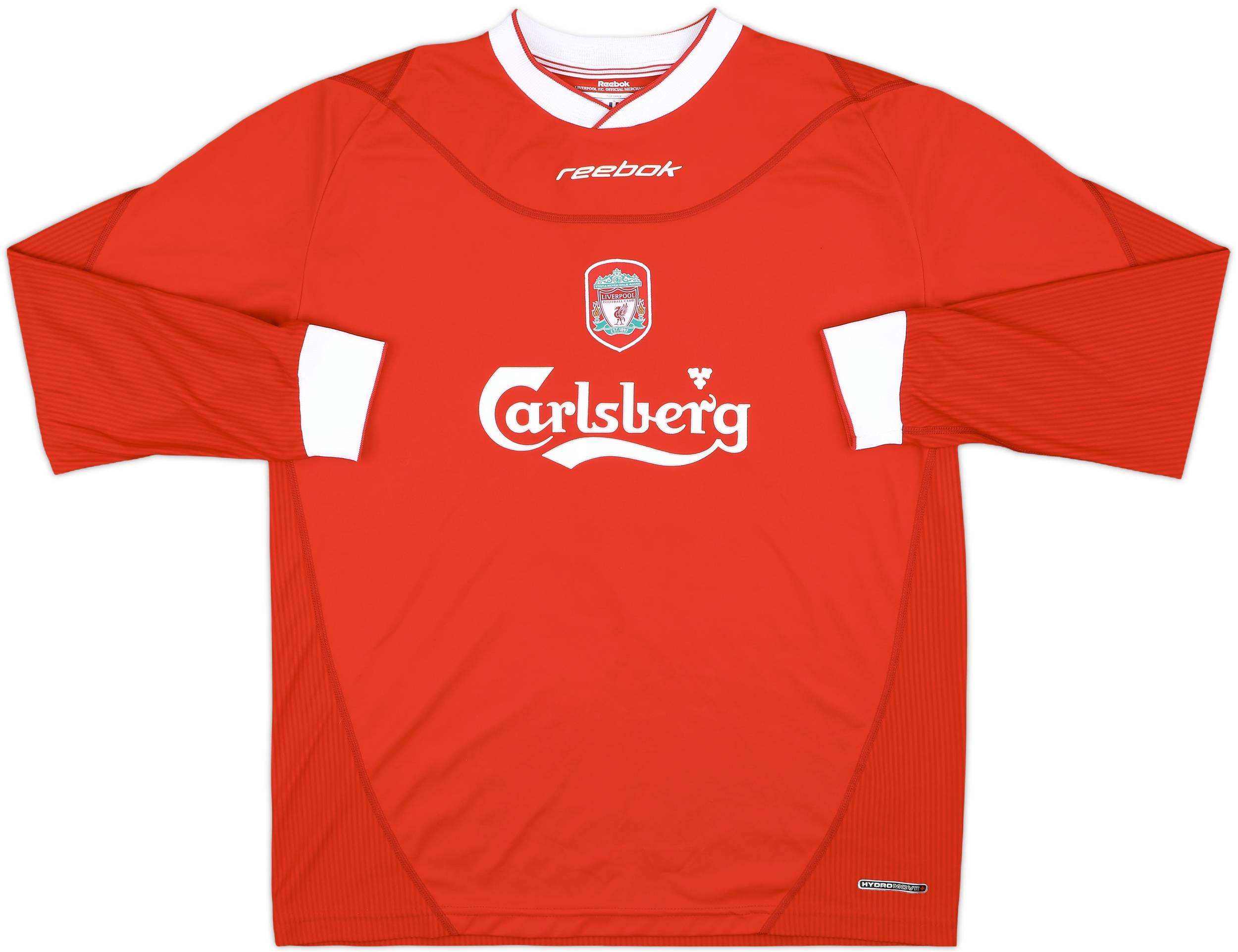 2002-04 Liverpool Home L/S Shirt Henchoz #2 - 9/10 - (L)
