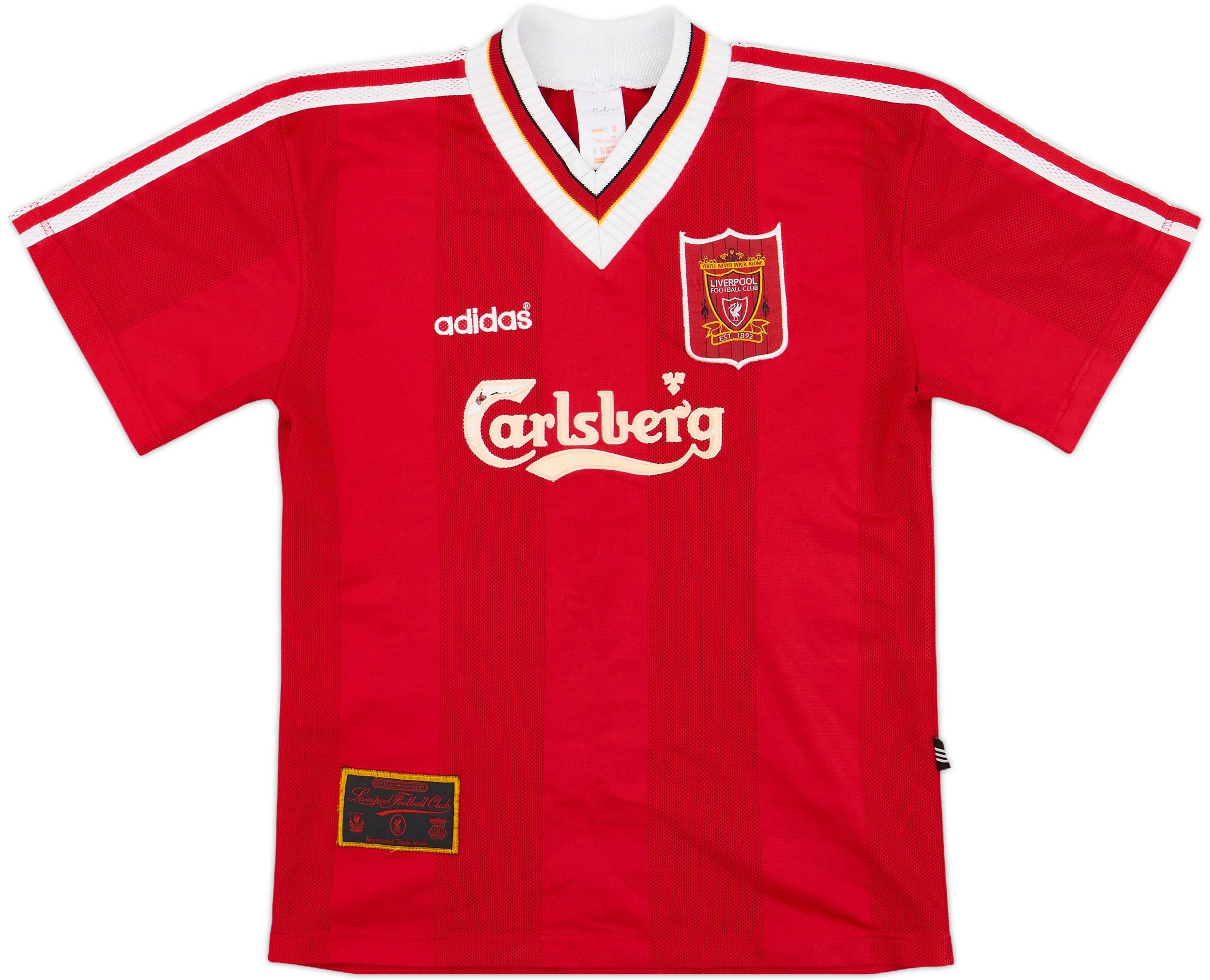 1995-96 Liverpool Home Shirt - 5/10 - (L.Boys)