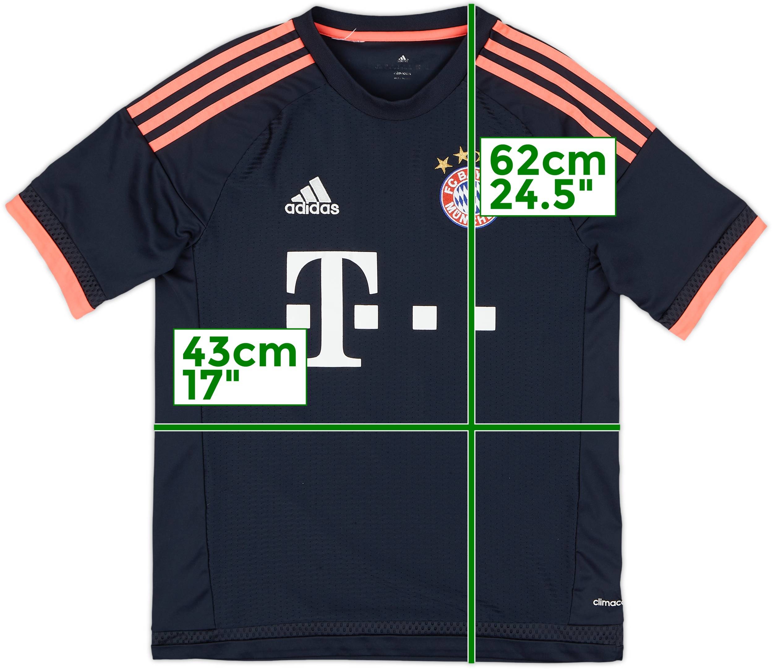 2015-16 Bayern Munich Third Shirt Lahm #21 - 7/10 - (XL.Boys)