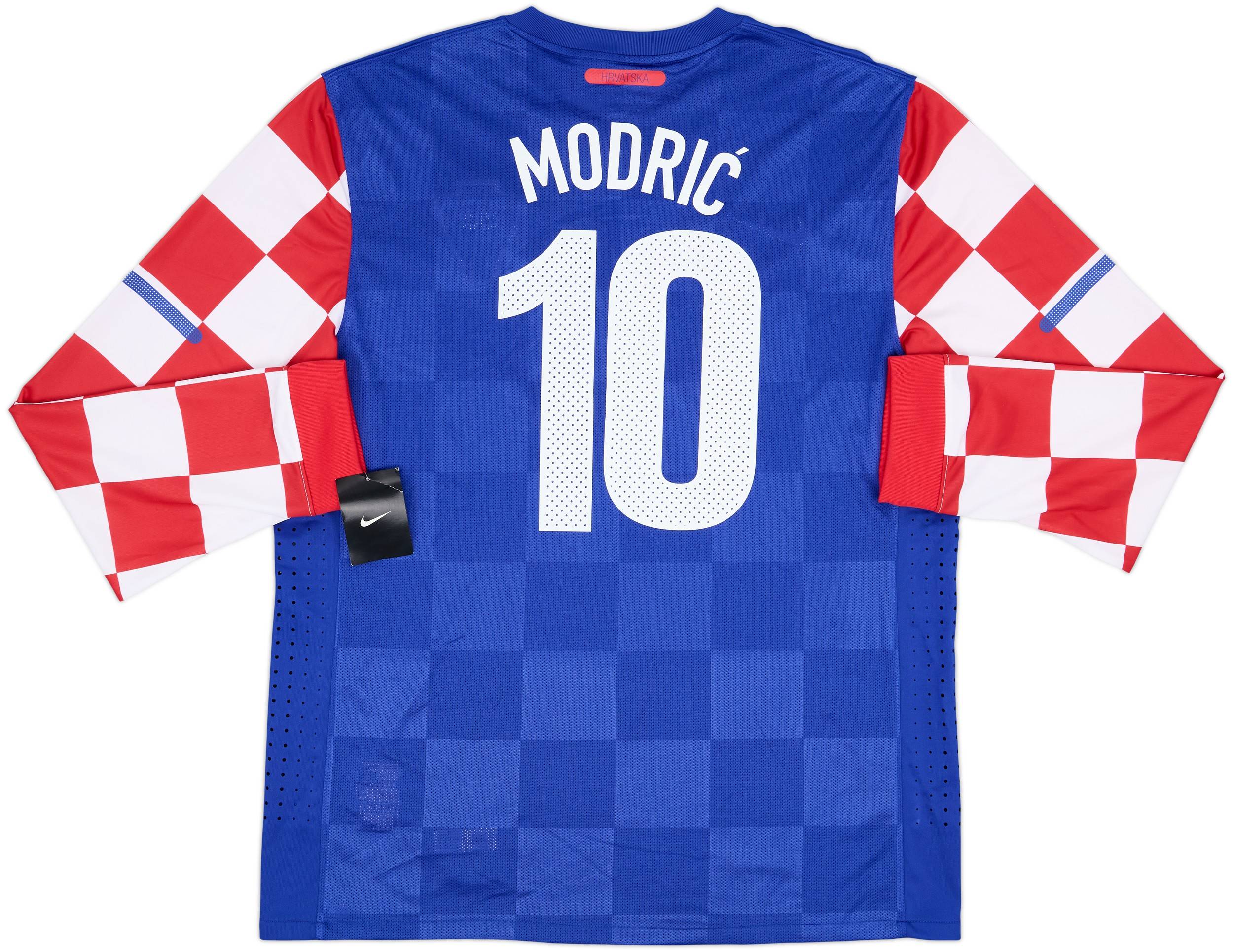 2010-12 Croatia Player Issue Away L/S Shirt Modric #10 (XXL)