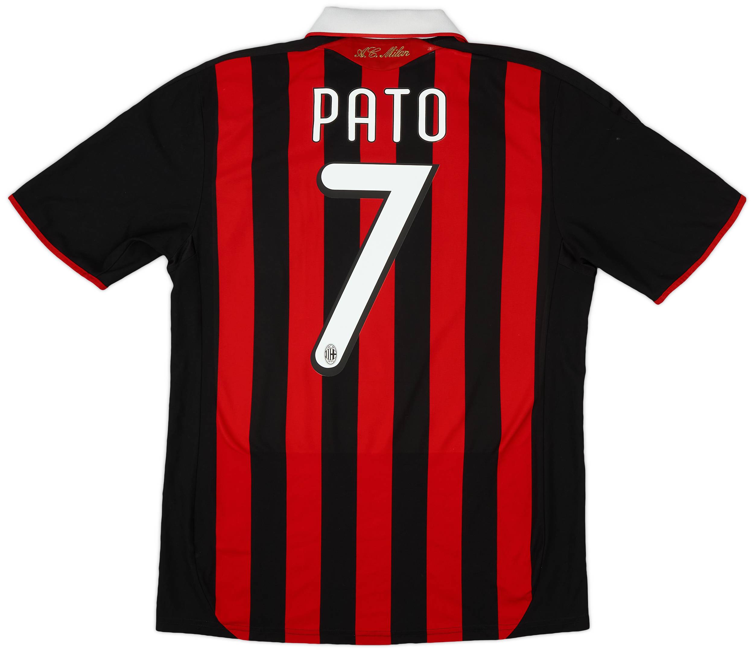 2009-10 AC Milan Home Shirt Pato #7 - 6/10 - (M)