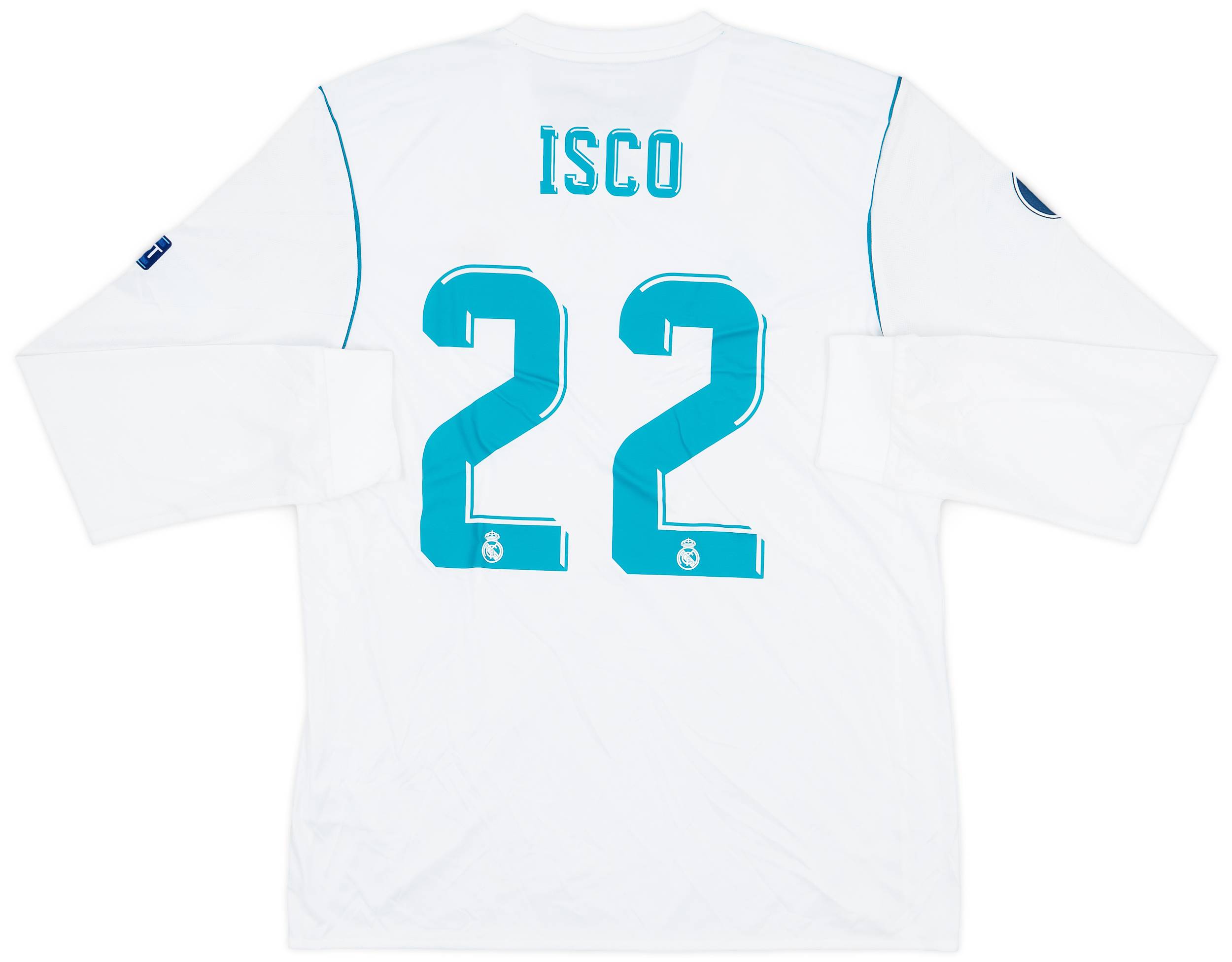 2017-18 Real Madrid Home L/S Shirt Isco #22 (L)