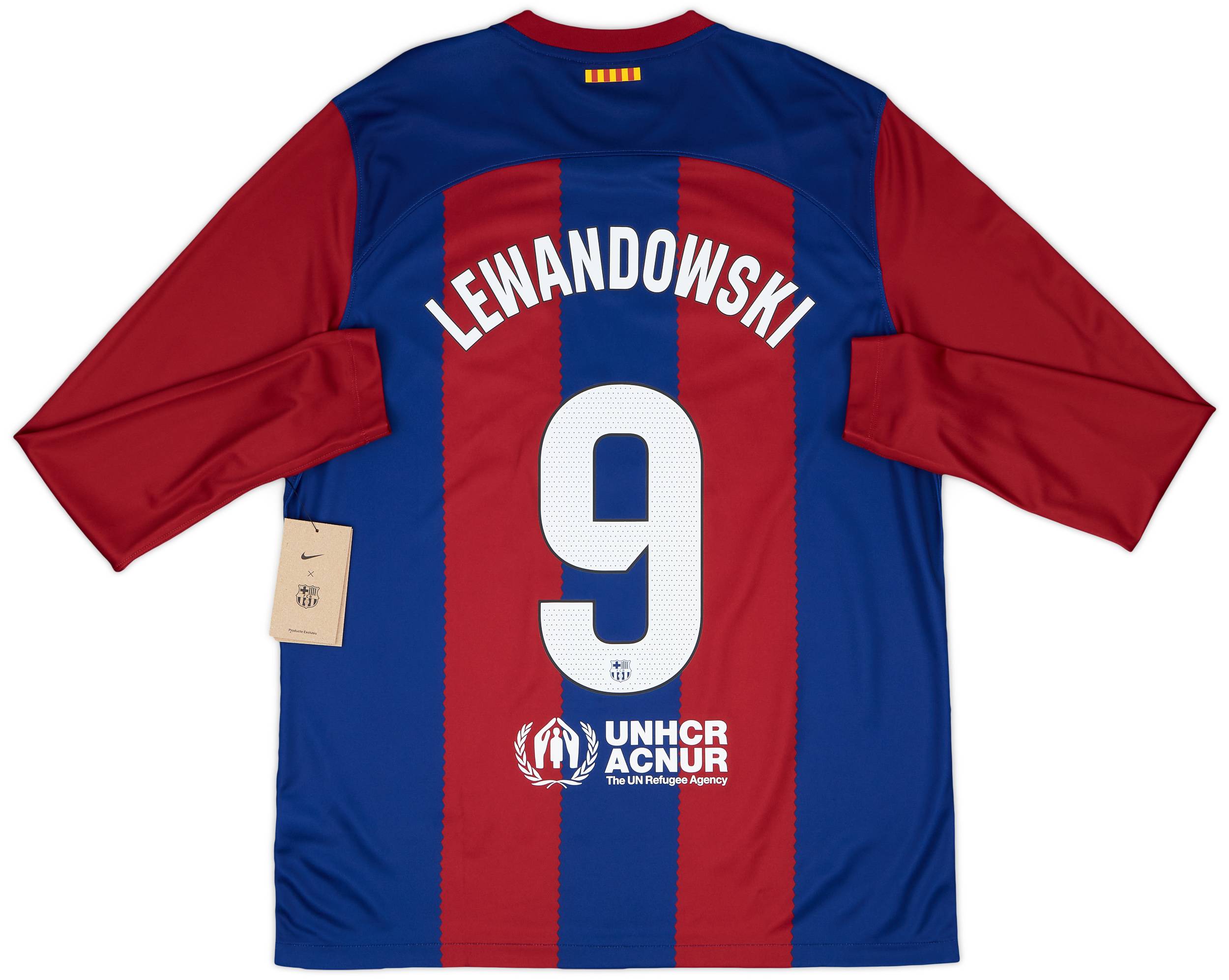 2023-24 Barcelona Home L/S Shirt Lewandowski #9