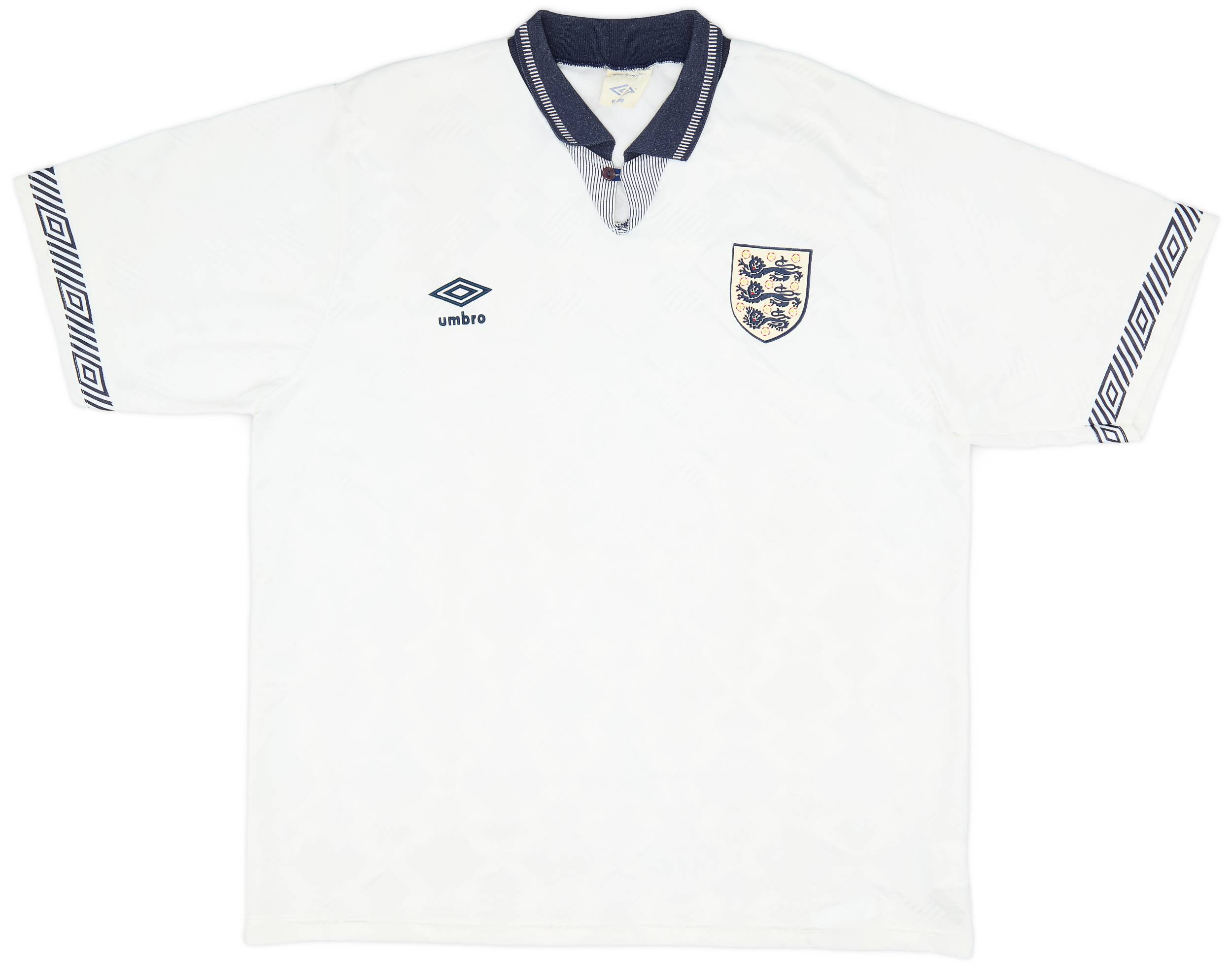 1990-92 England Home Shirt - 8/10 - (XL)