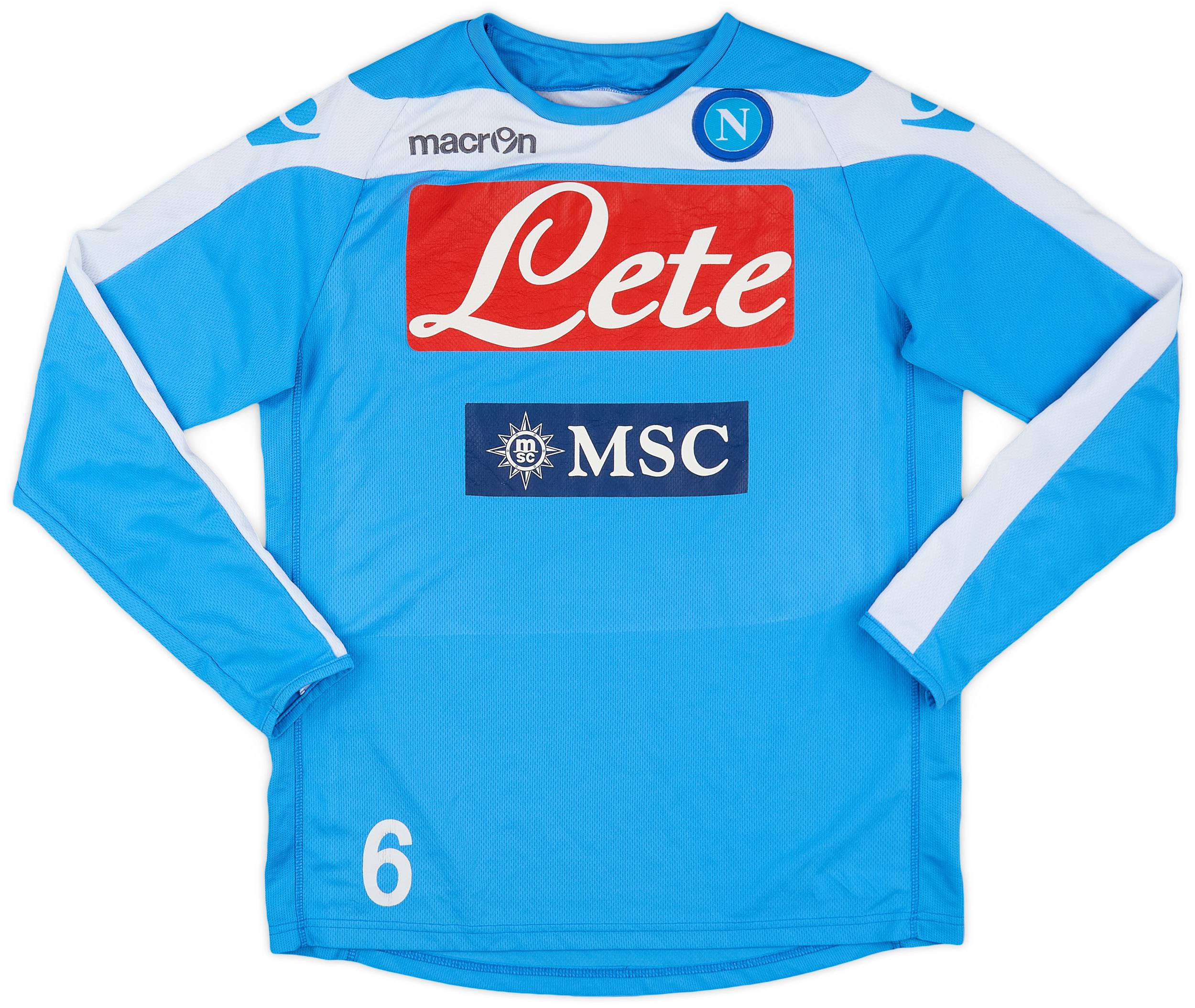 2011-12 Napoli Macron Player Issue Training L/S Shirt #6 - 7/10 - (M)