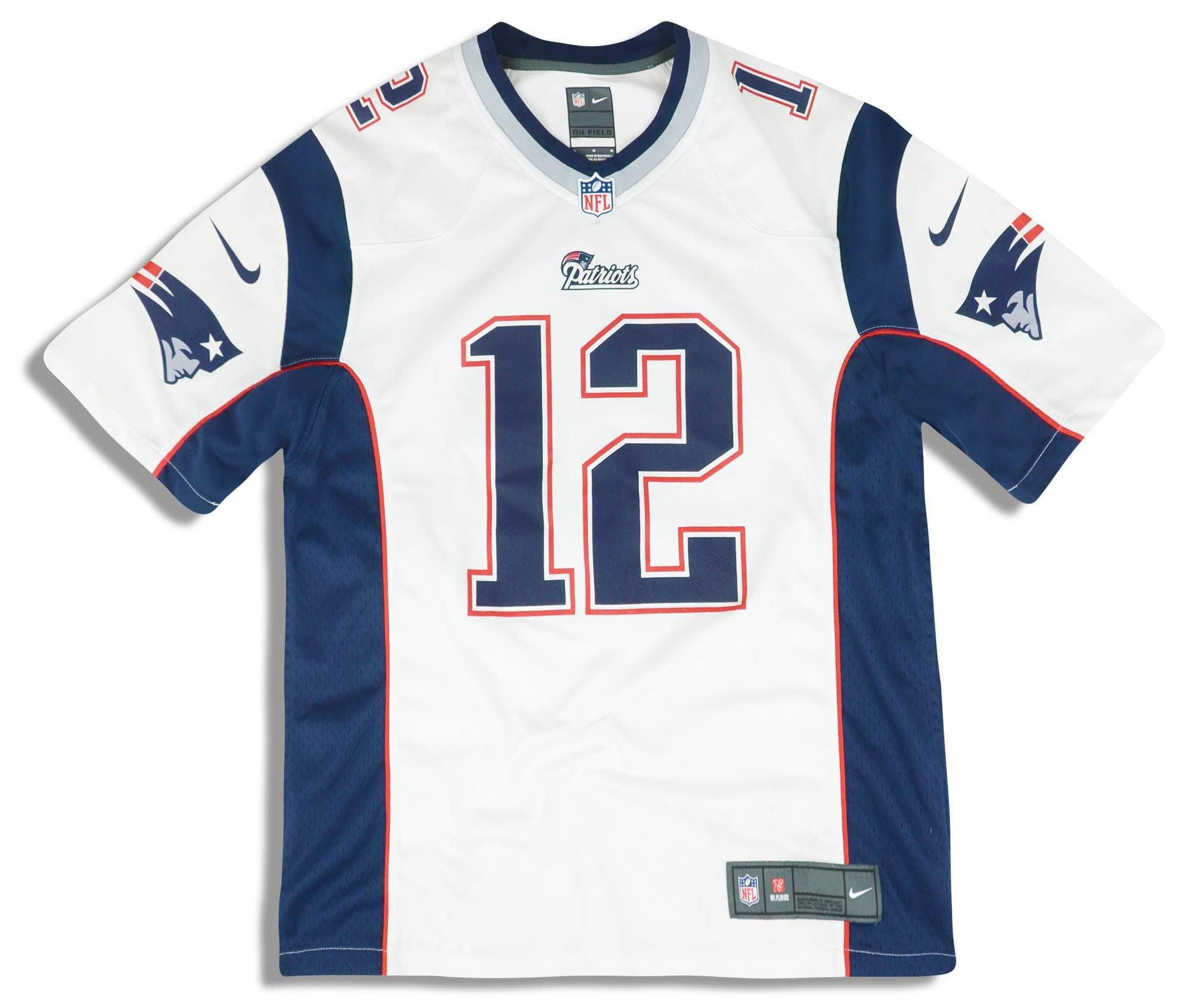 2012-18 New England Patriots Brady #12 Nike Game Jersey (Away) Y