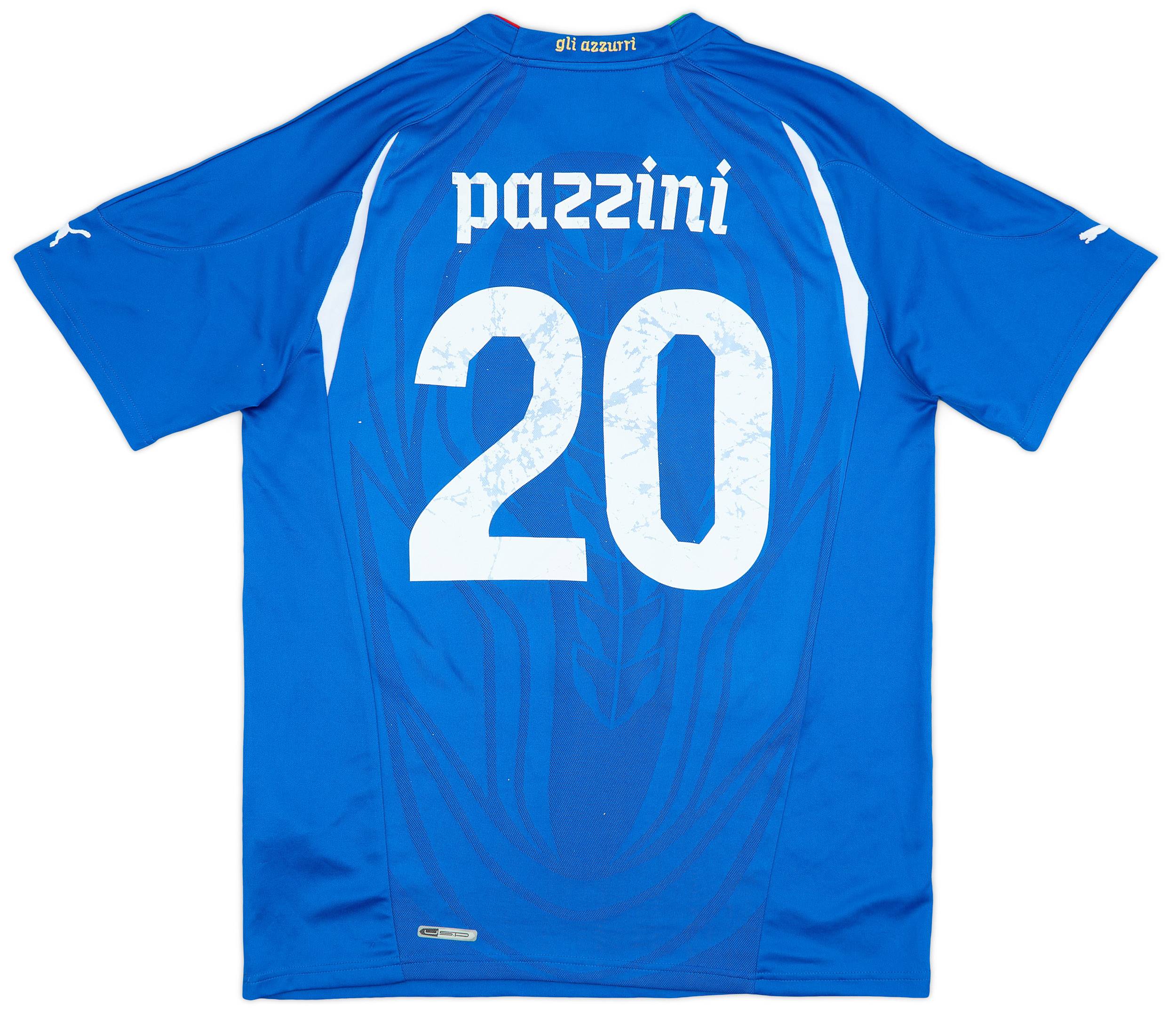 2010-12 Italy Home Shirt Pazzini #20 - 5/10 - (L)