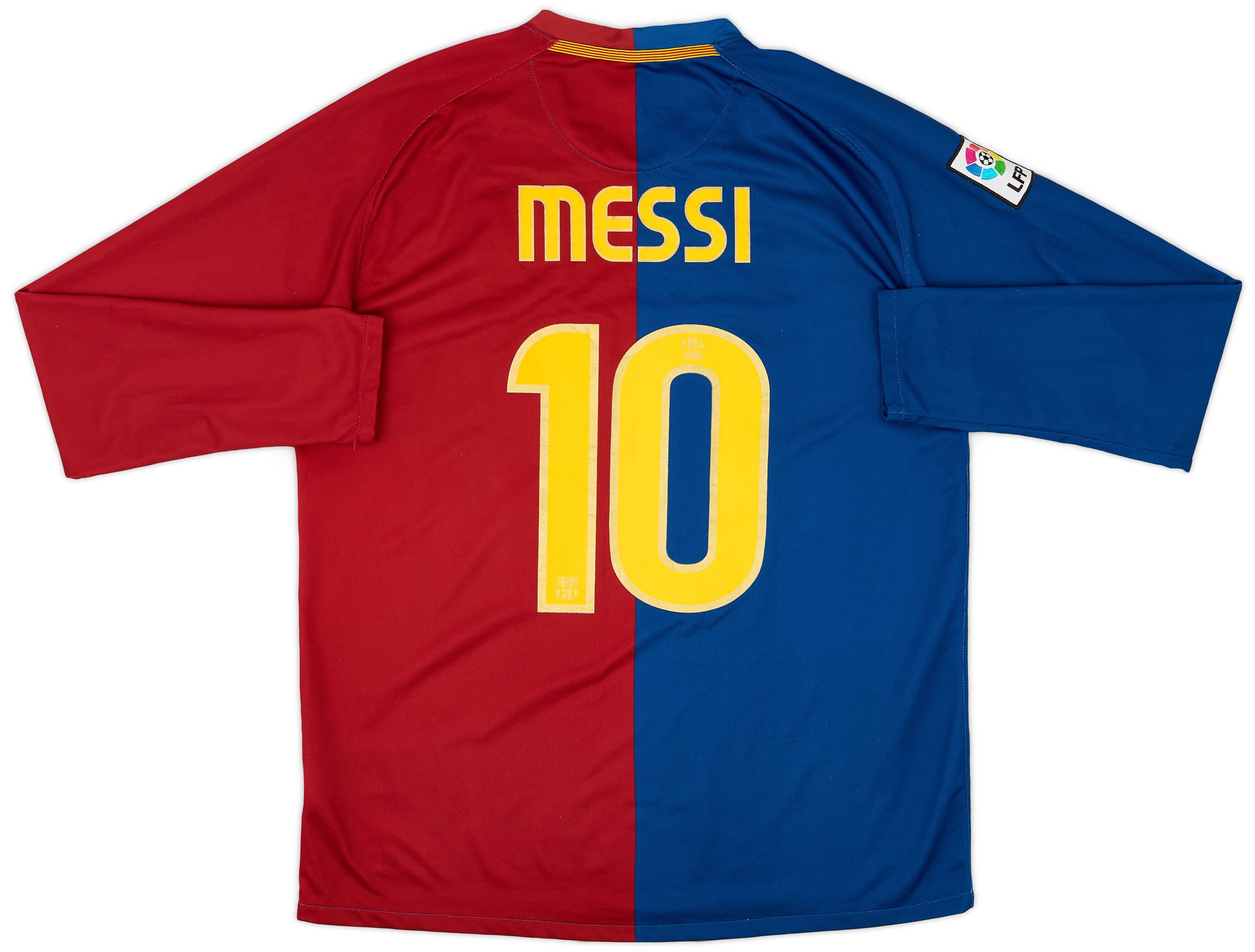 2008-09 Barcelona Home L/S Shirt Messi #10 - 7/10 - (L)
