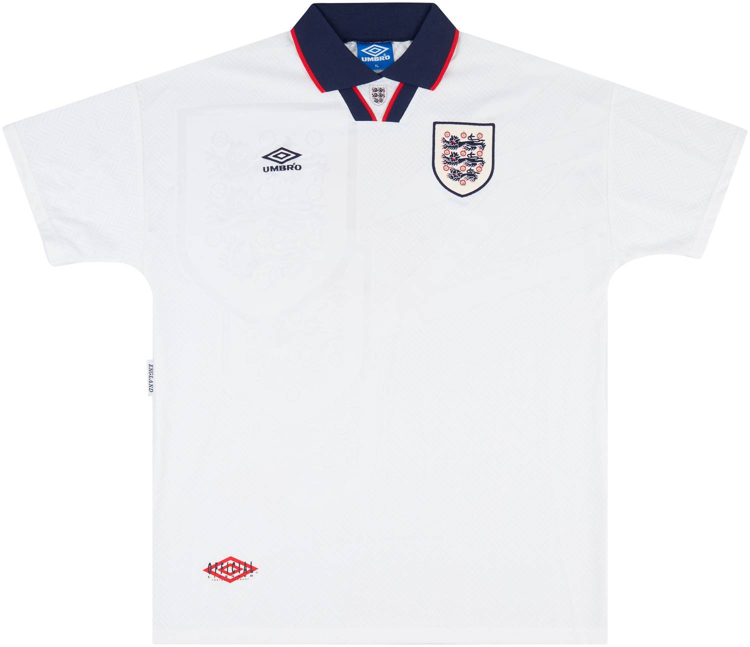 1993 England Match Worn Home Shirt #2 (Jones) v USA