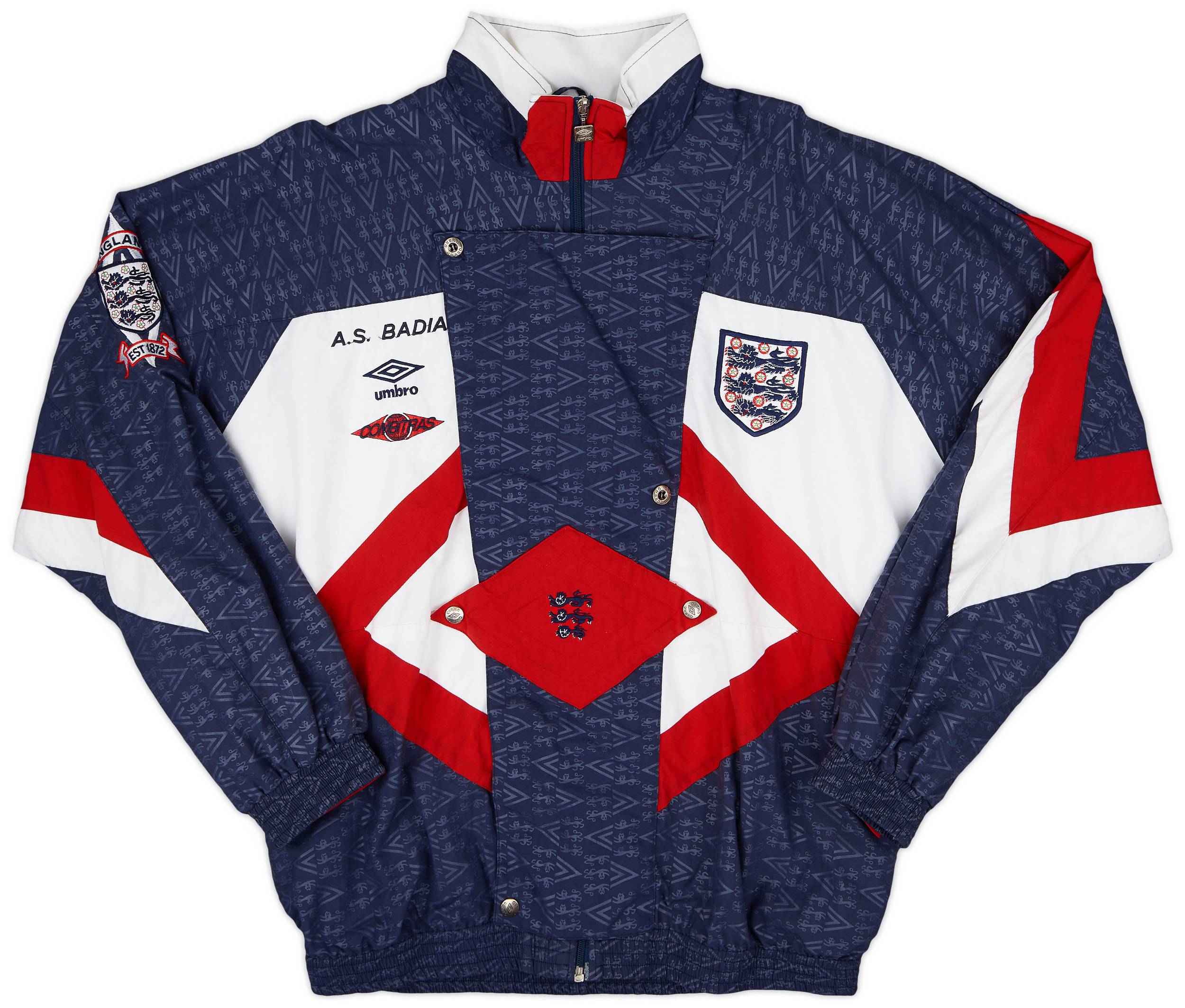 1990-92 England Umbro Track Jacket - 8/10 - (XXL)