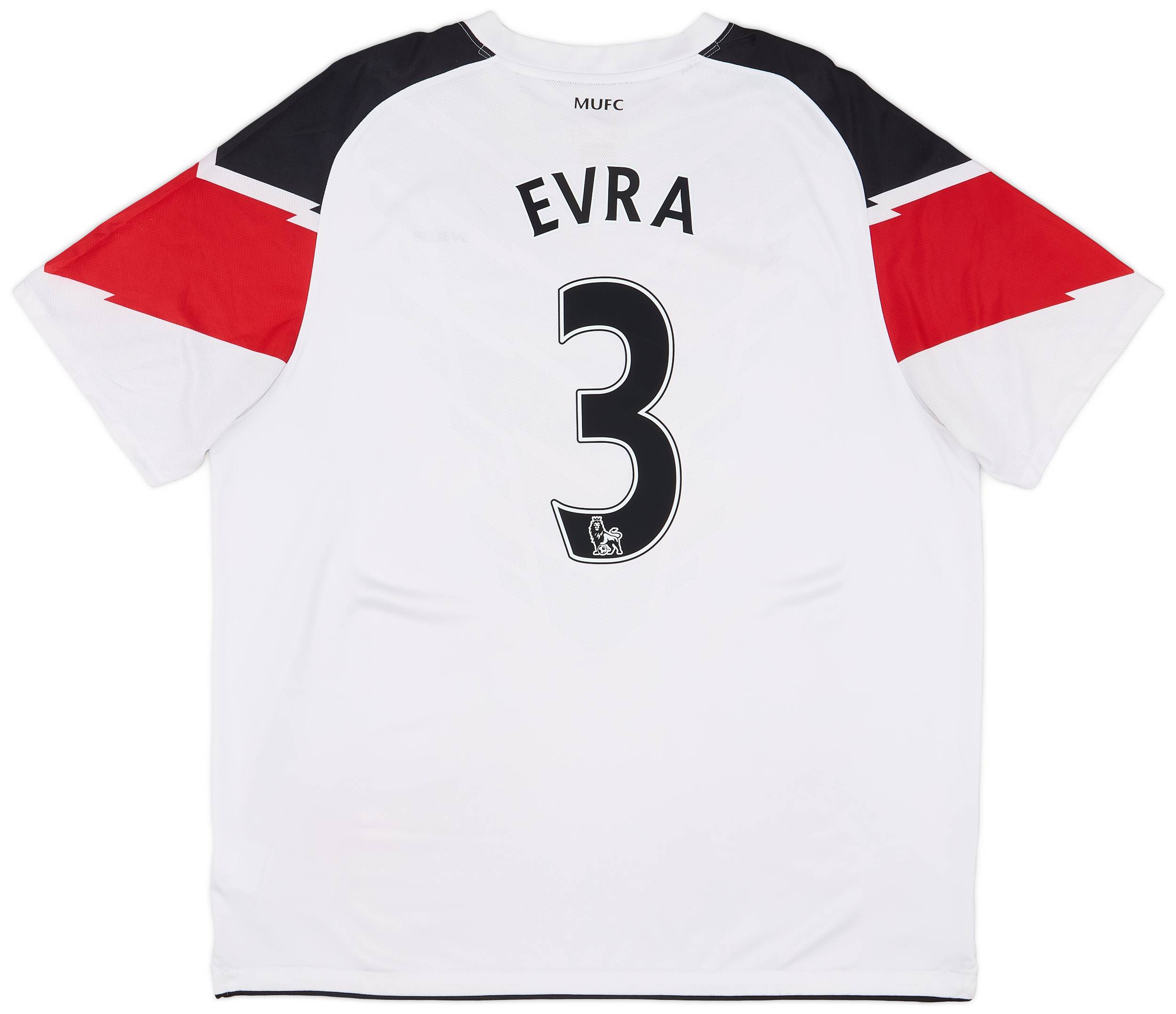 2010-12 Manchester United Away Shirt Evra #3 - 6/10 - (XL)