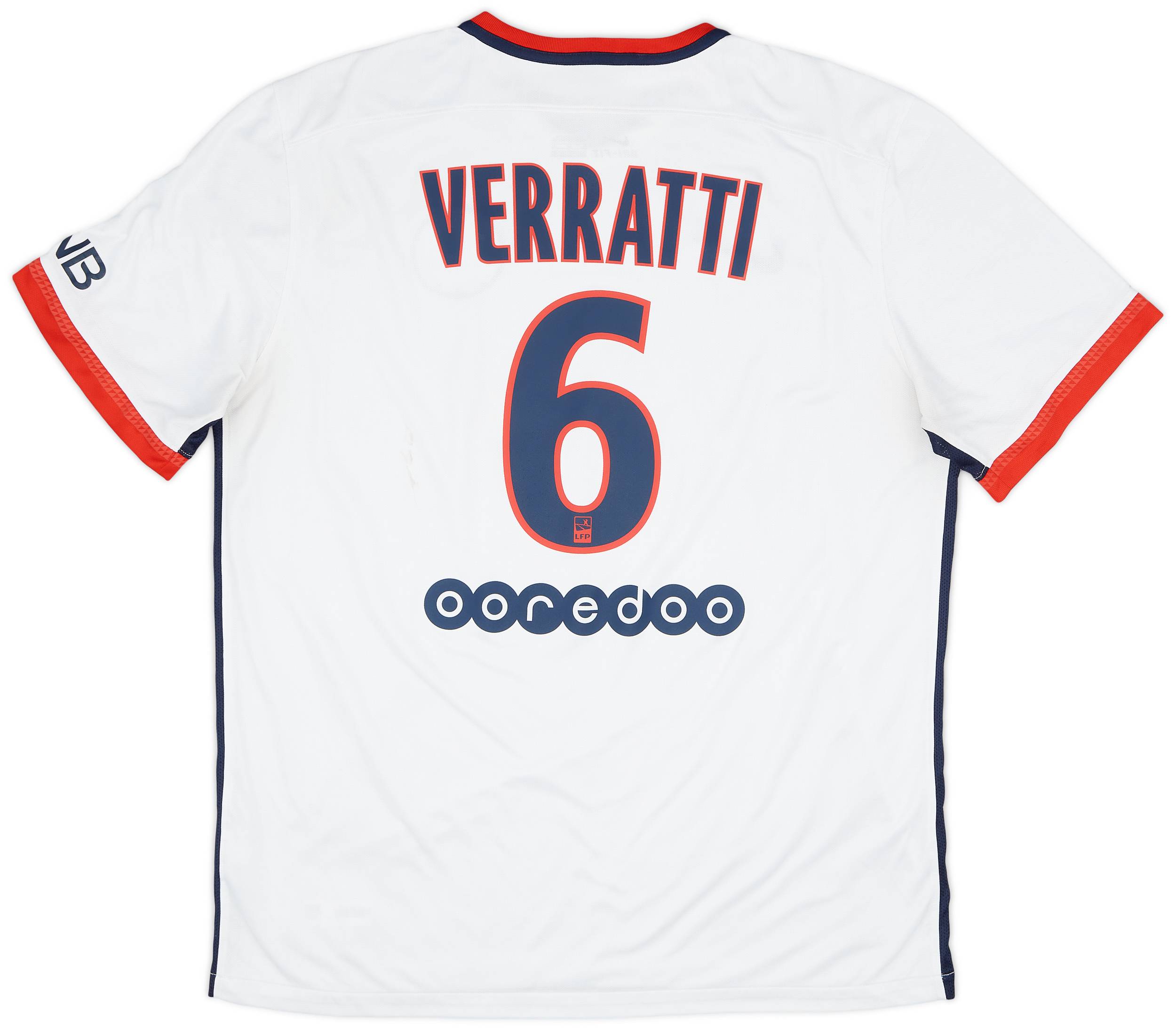 2015-16 Paris Saint-Germain Away Shirt Verratti #6 - 6/10 - (XL)