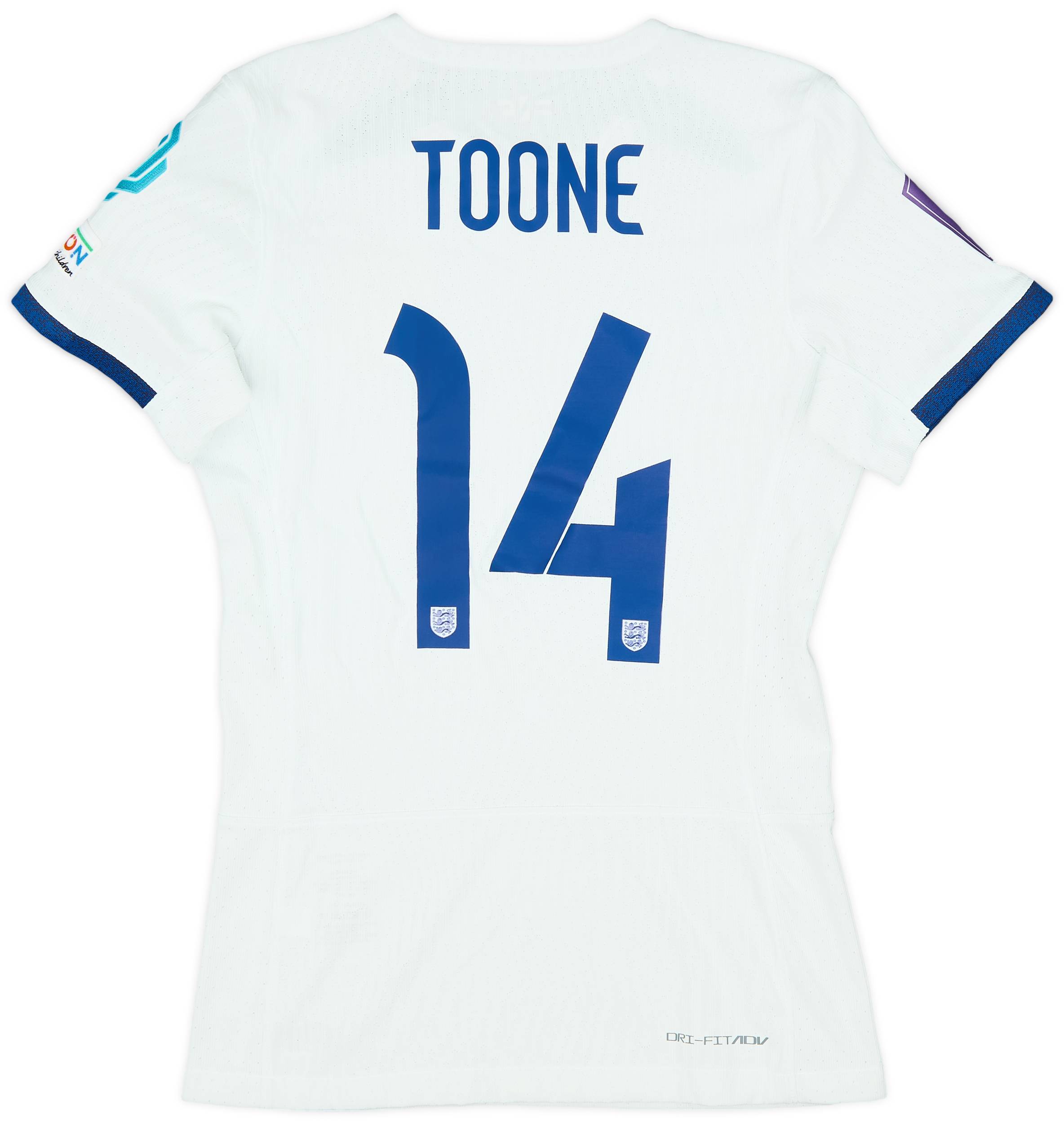 2023 England Women's Player Issue Nations League Home Shirt Toone #14